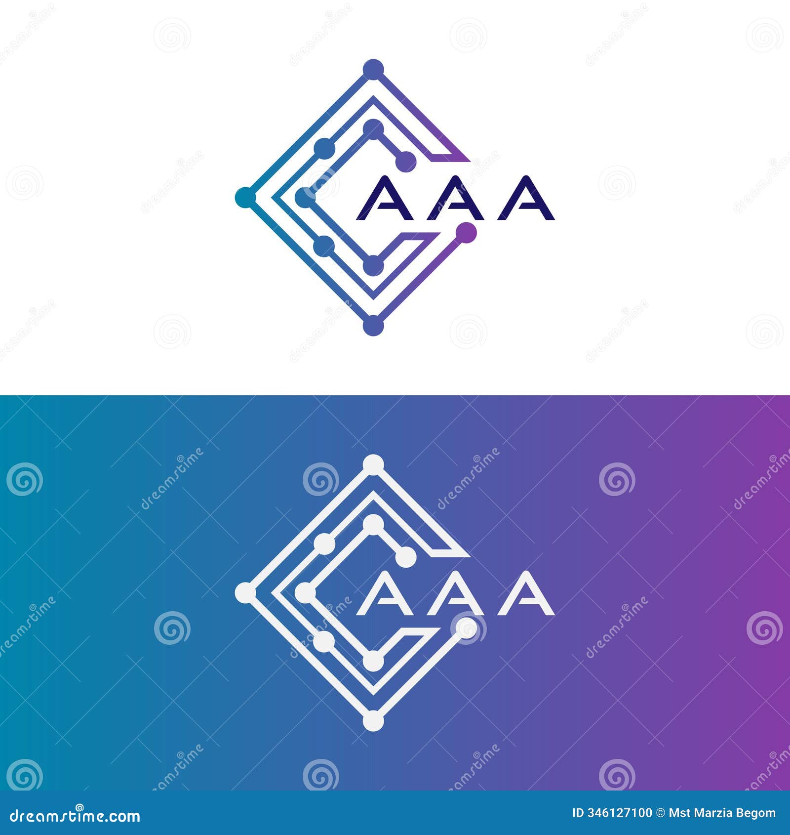 Aaa Tech Initial Logo Design Icon for Technology, Digital, Tech ...