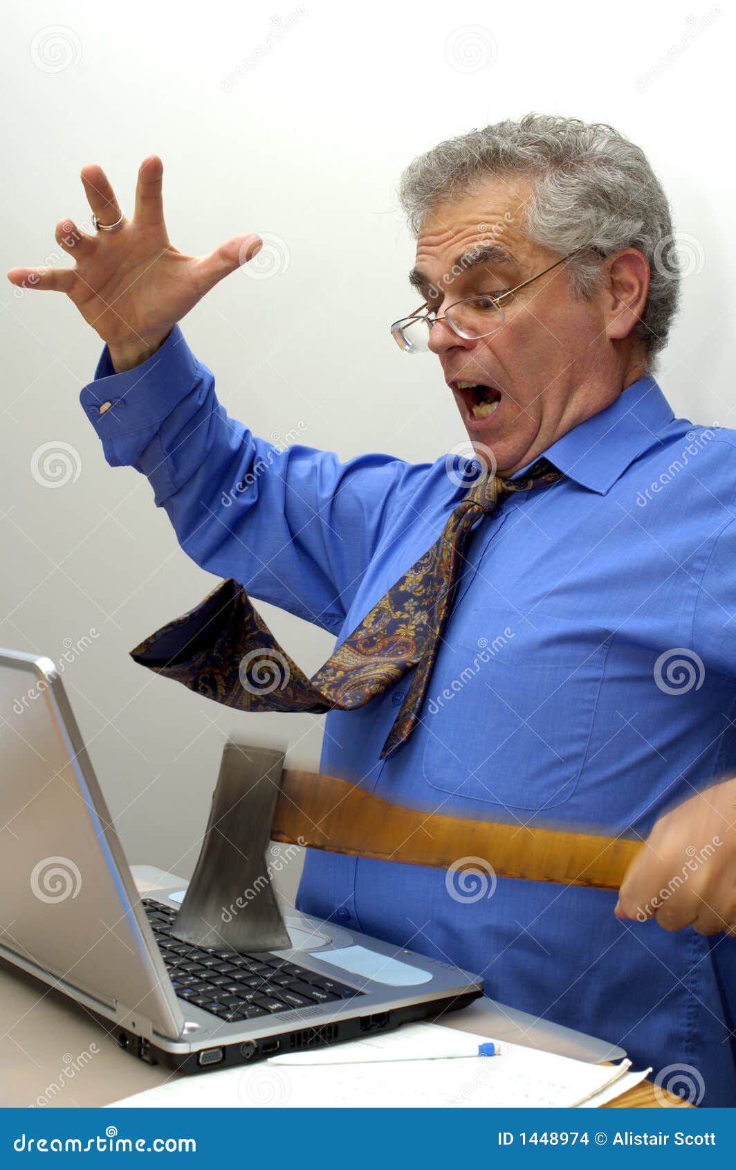Aaaaaagh! stock photo. Image of laptop, anger, hopeless - 1448974