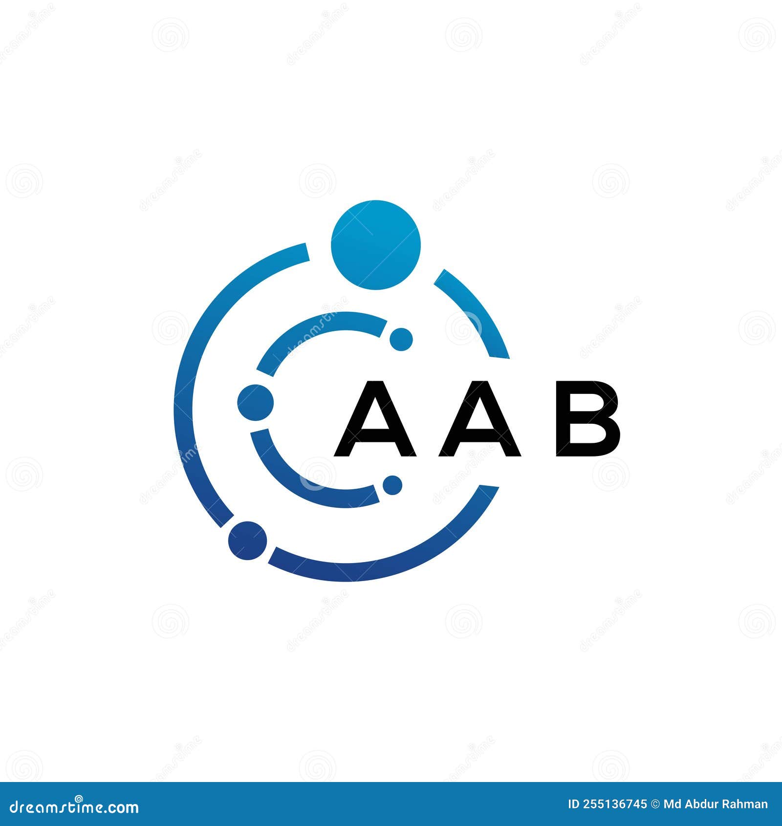 AAB Letter Logo Design on Black Background. AAB Creative Initials ...