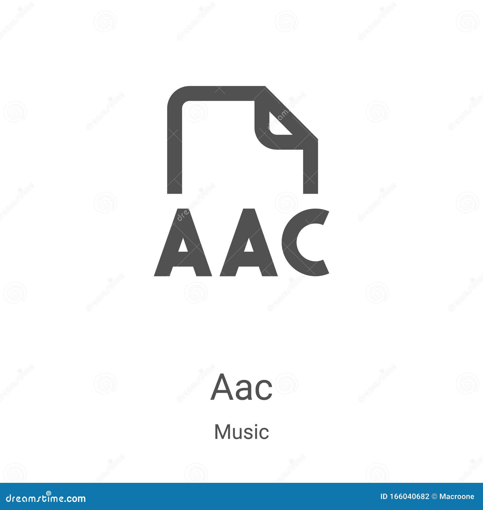 Aac Icon Vector from Music Collection. Thin Line Aac Outline Icon ...