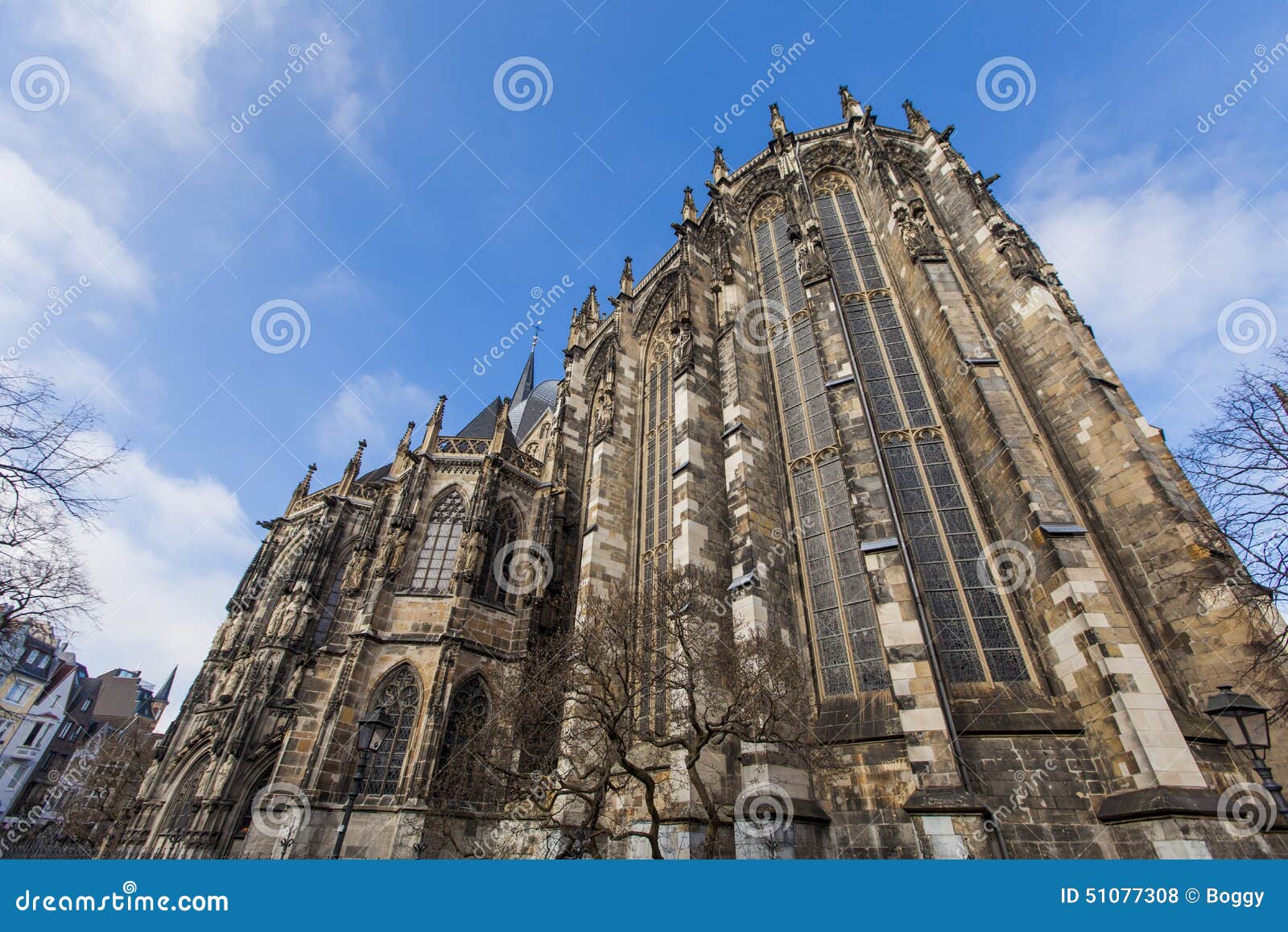 Aachen cathedral stock photo. Image of wall, church, medieval - 51077308