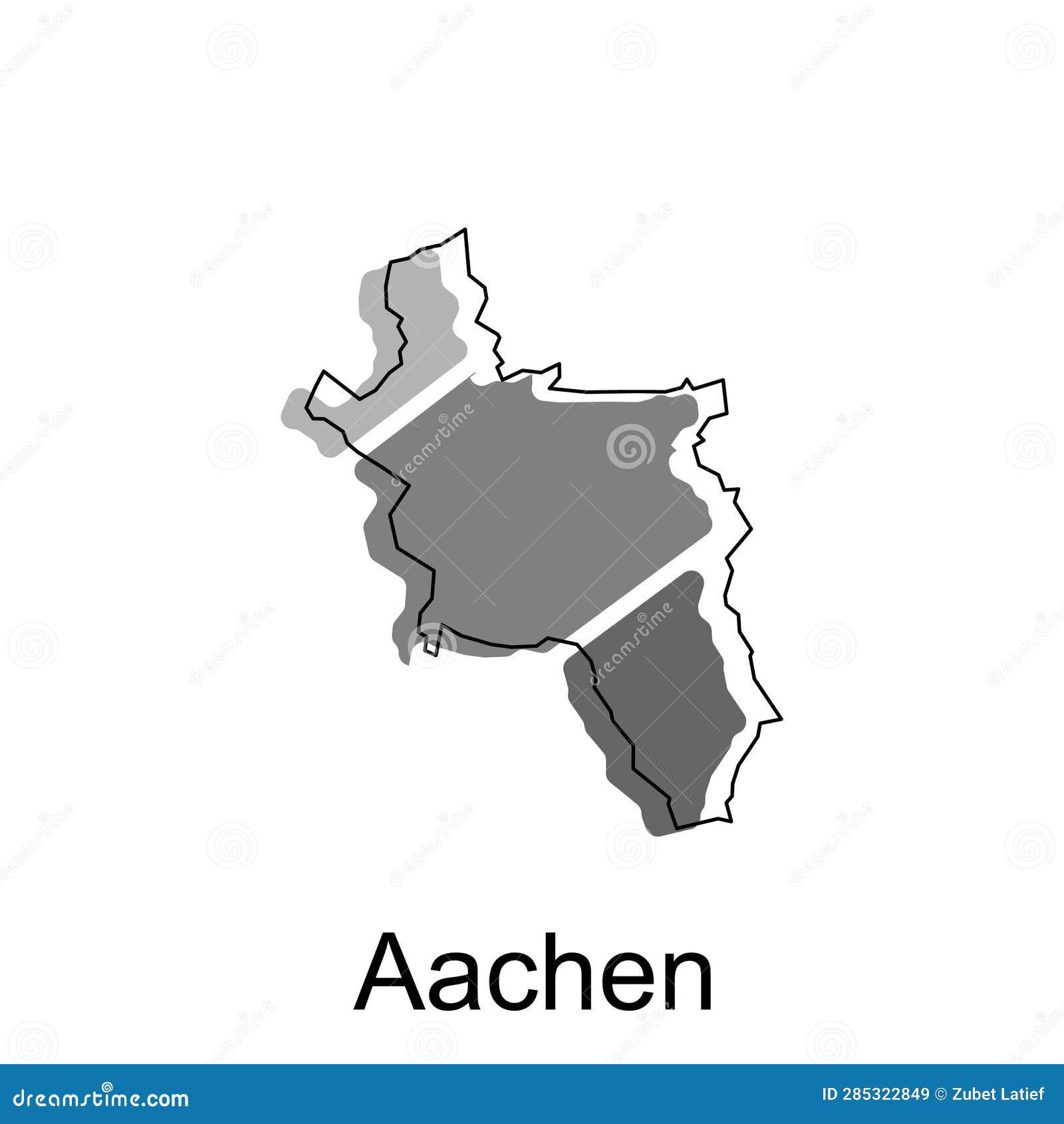 Aachen Map.vector Map of the Germany Country. Borders of for Your ...