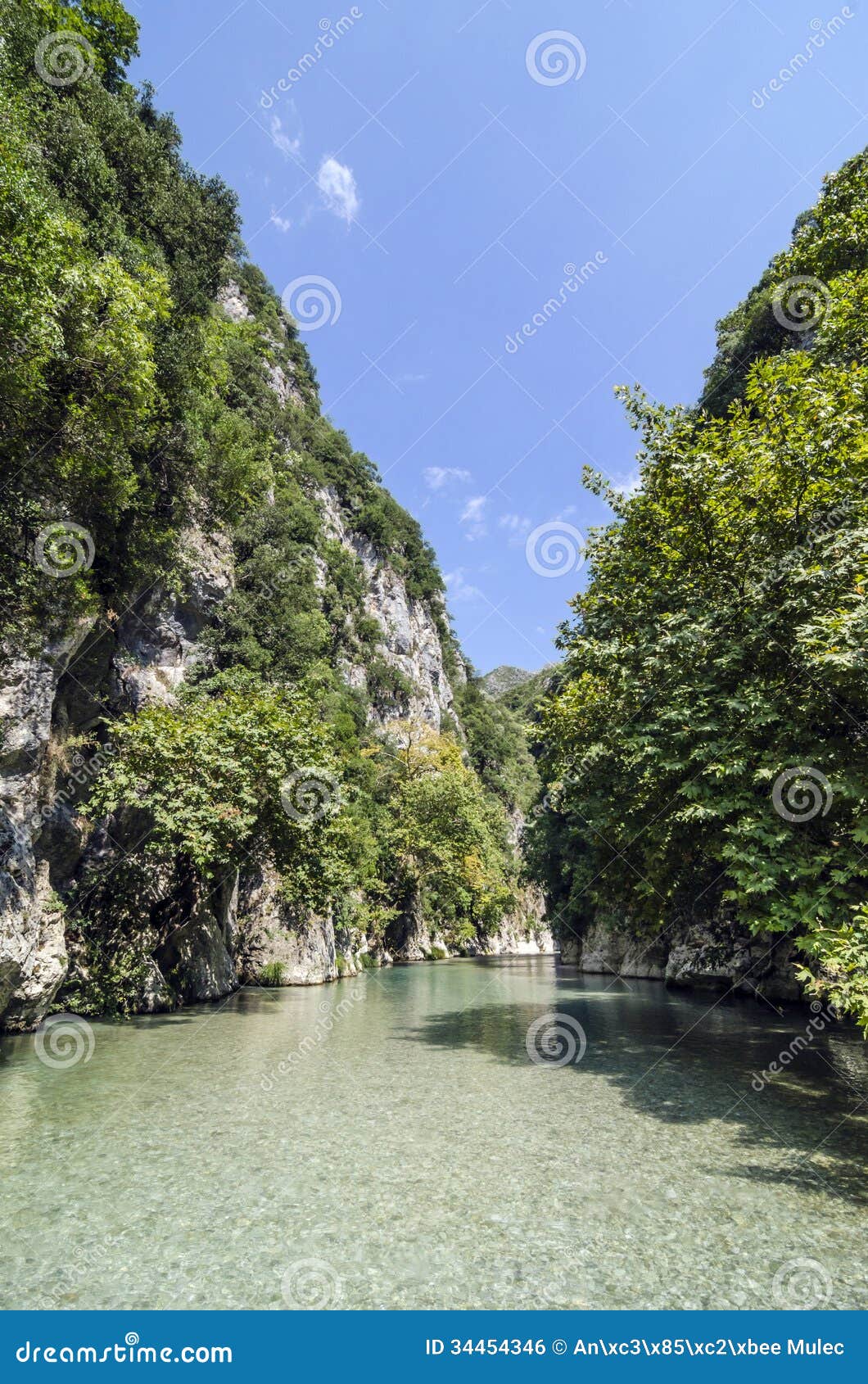 Aacheron springs gorge stock photo. Image of forest, greece - 34454346