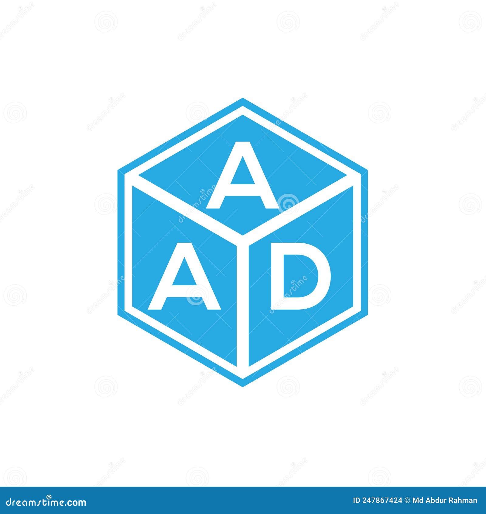AAD Letter Logo Design on Black Background. AAD Creative Initials ...