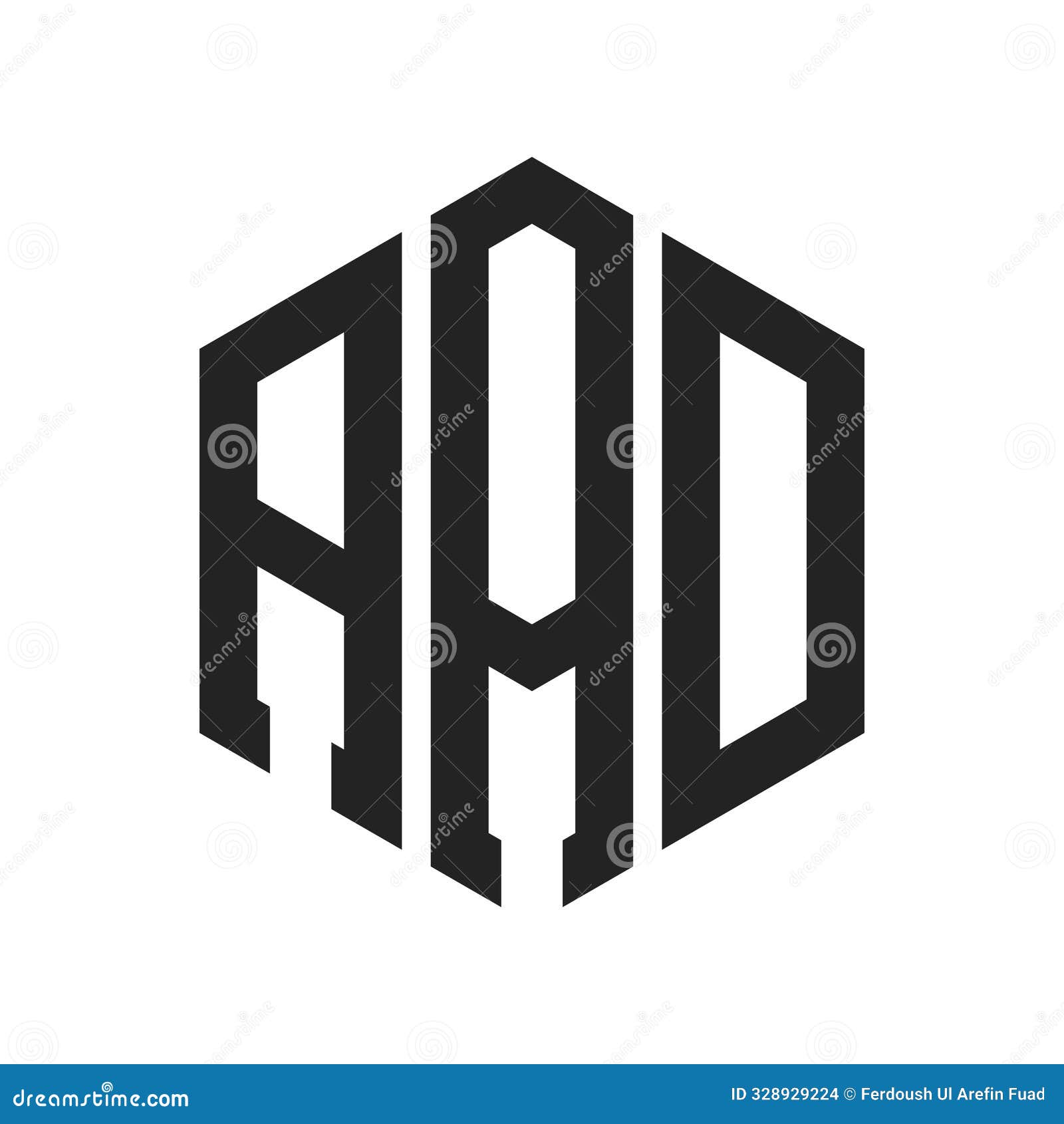 AAD Logo Design. Initial Letter AAD Monogram Logo Using Hexagon Shape ...