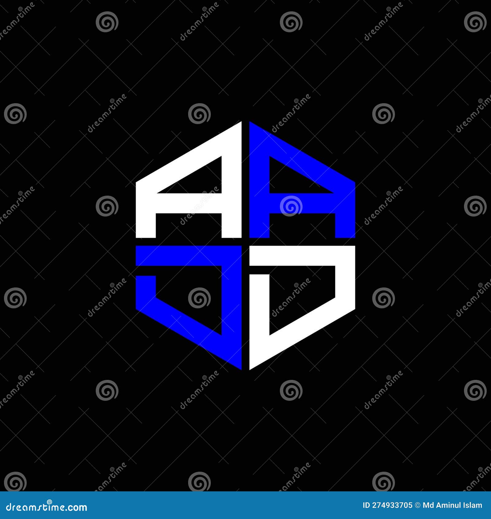 AADD Letter Logo Creative Design with Vector Graphic, Stock Vector ...