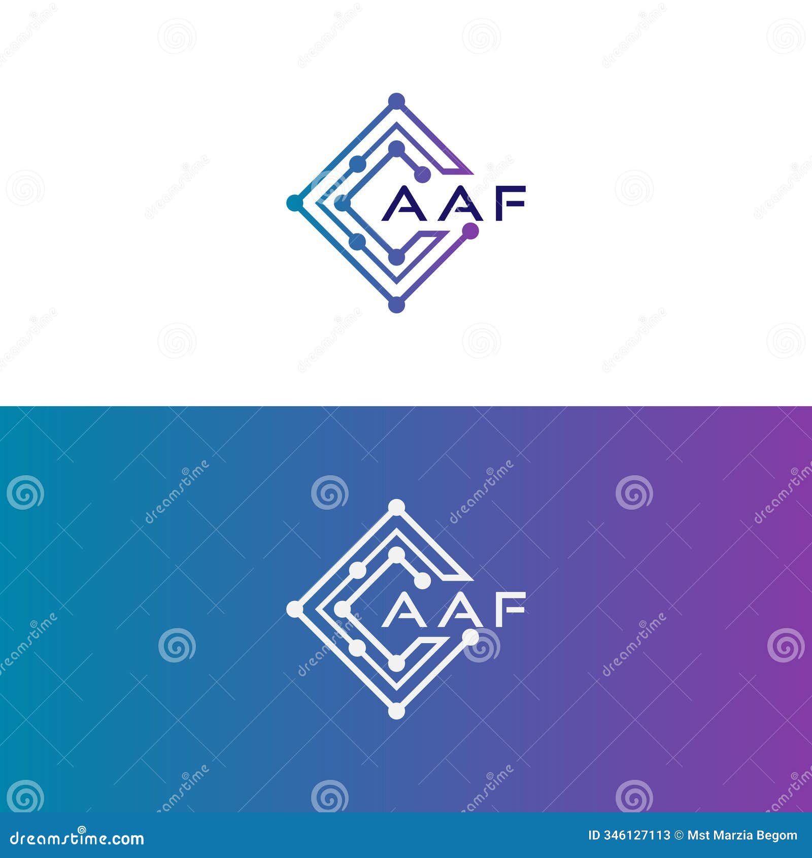 Aaf Tech Initial Logo Design Icon for Technology, Digital, Tech ...