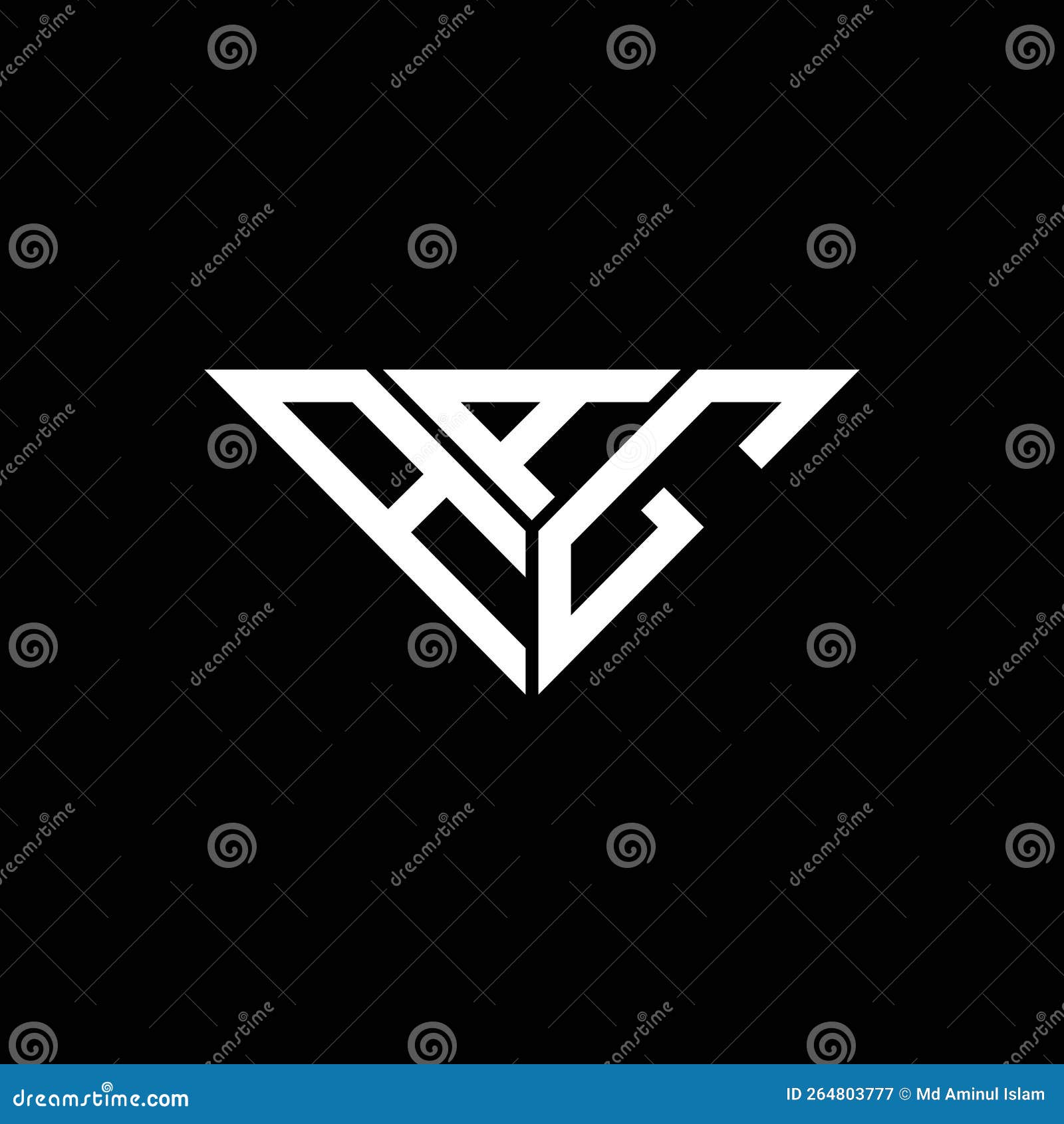 AAG Letter Logo Creative Design with Vector Graphic, Stock Vector ...