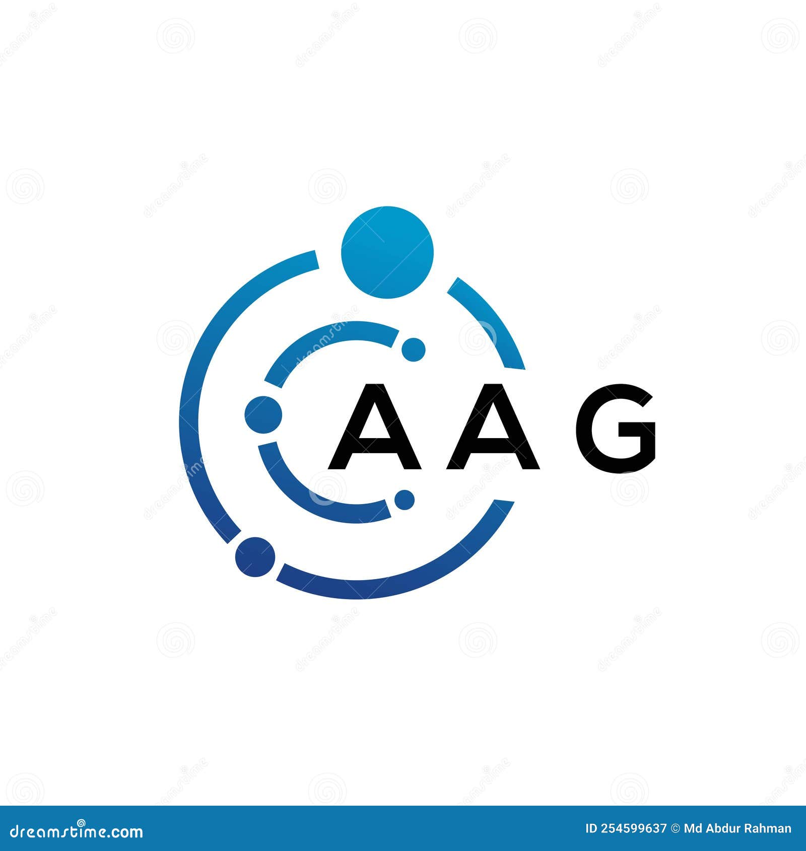 AAG Letter Logo Design on Black Background. AAG Creative Initials ...