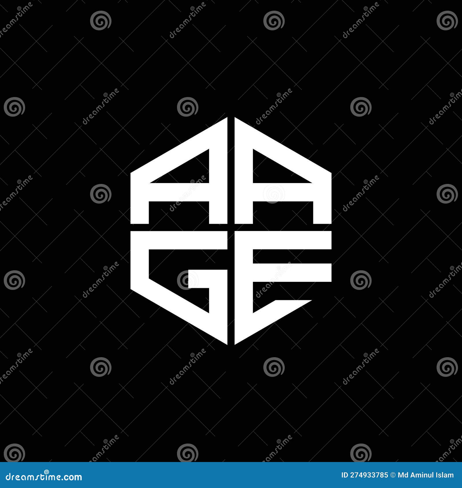 AAGE Letter Logo Creative Design with Vector Graphic, Stock Vector ...