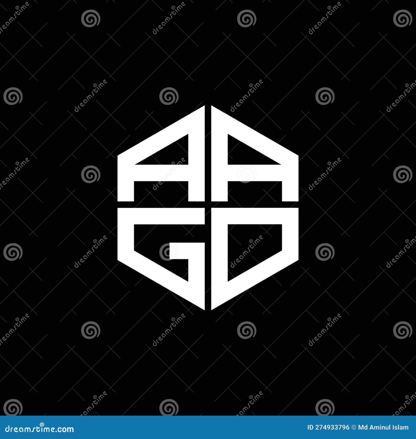 AAGO Letter Logo Creative Design with Vector Graphic, Stock Vector ...