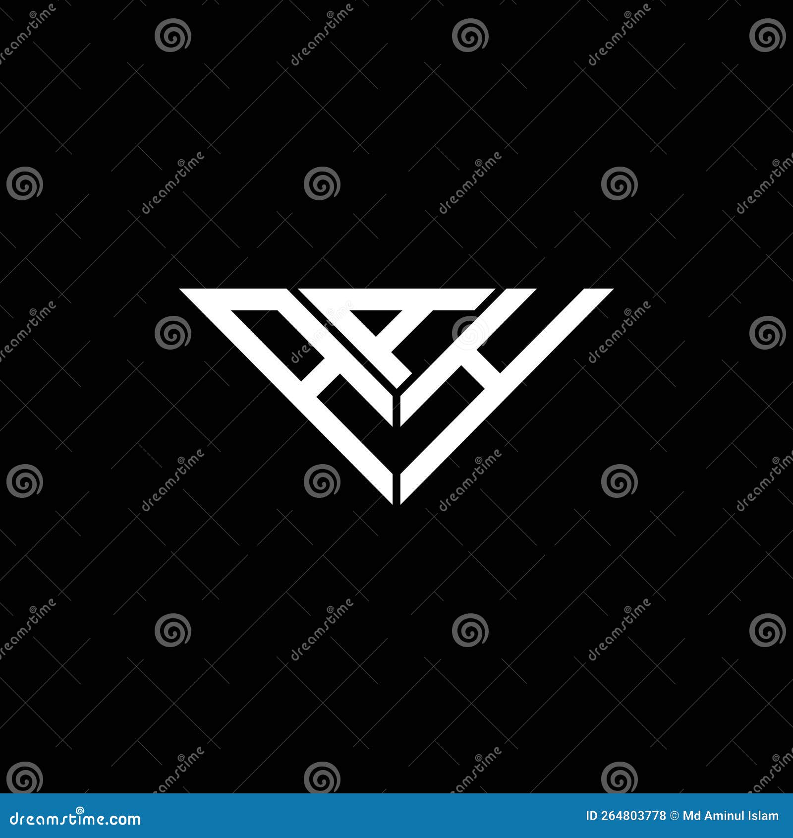 AAH Letter Logo Creative Design with Vector Graphic, Stock Vector ...