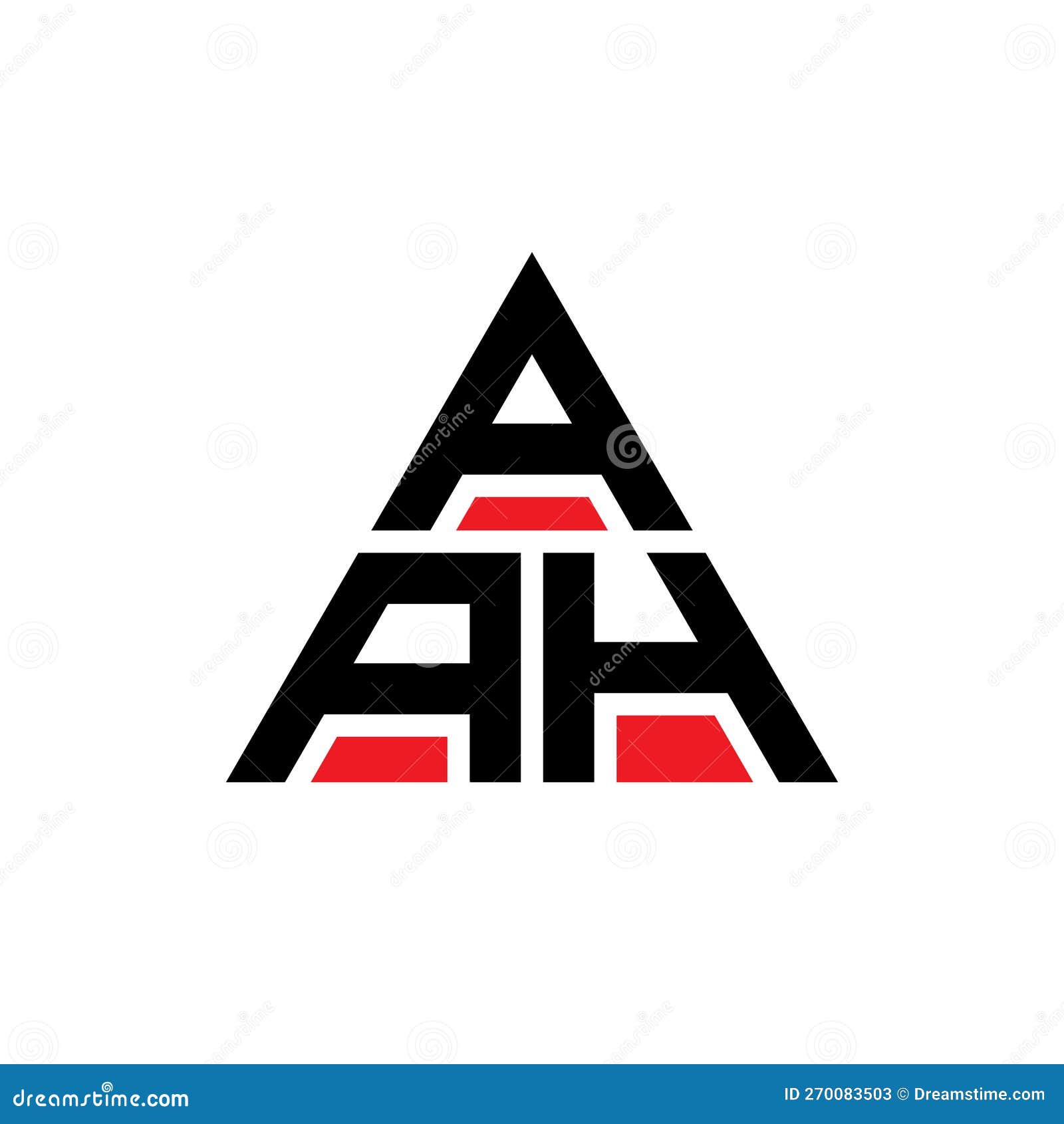 AAH Triangle Letter Logo Design with Triangle Shape. AAH Triangle Logo ...