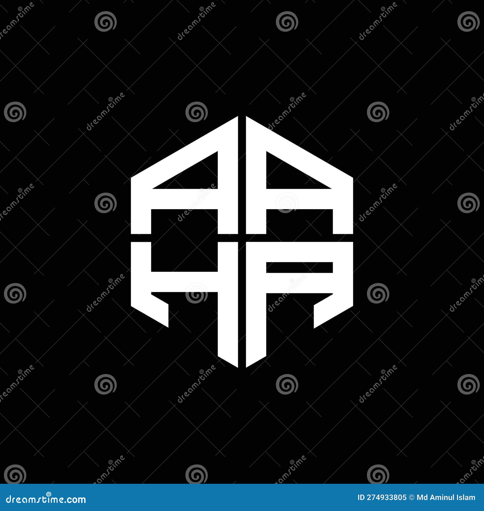 AAHA Letter Logo Creative Design with Vector Graphic, Stock Vector ...