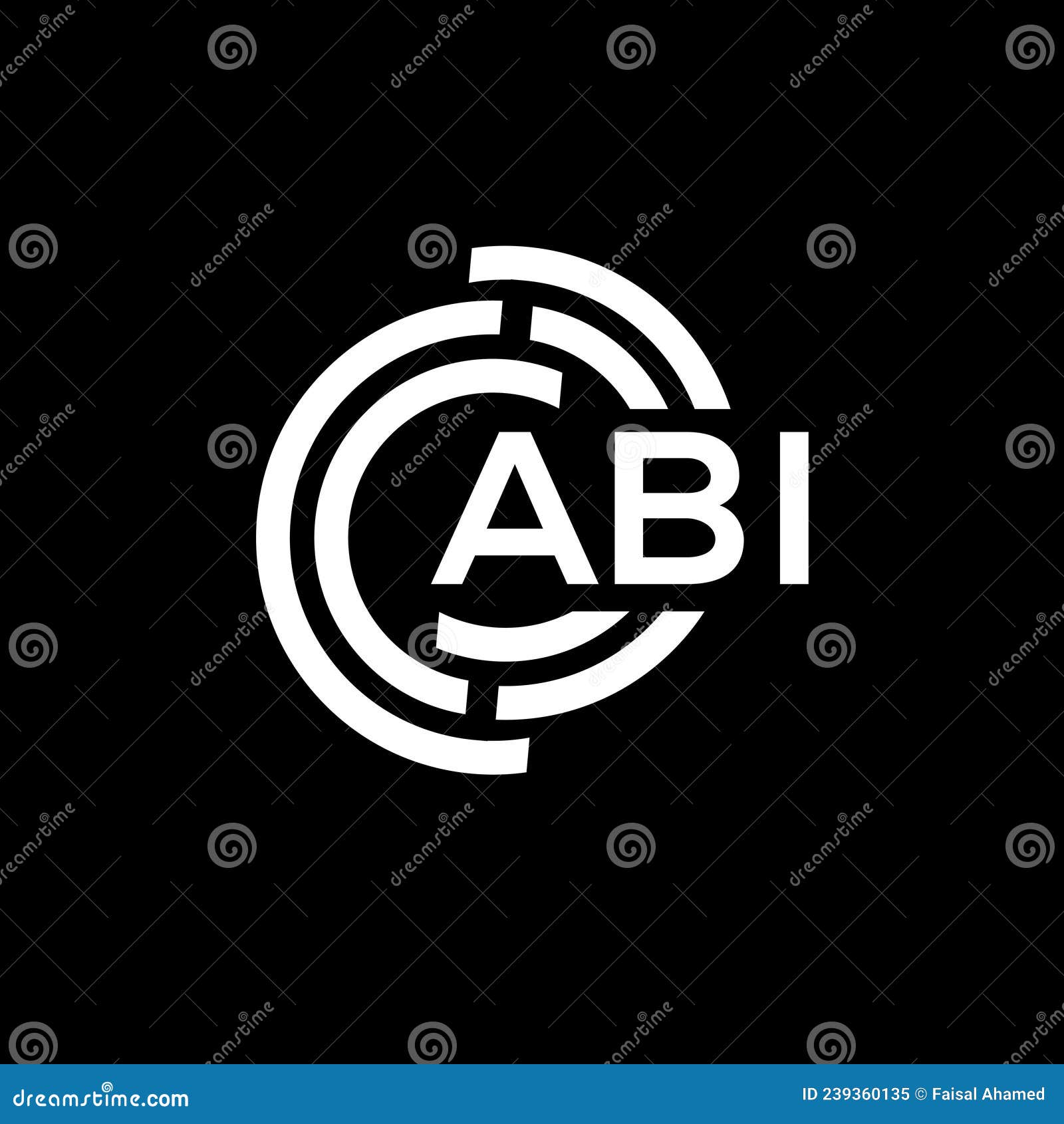 AAI Letter Logo Design on Black Background. Stock Vector - Illustration ...