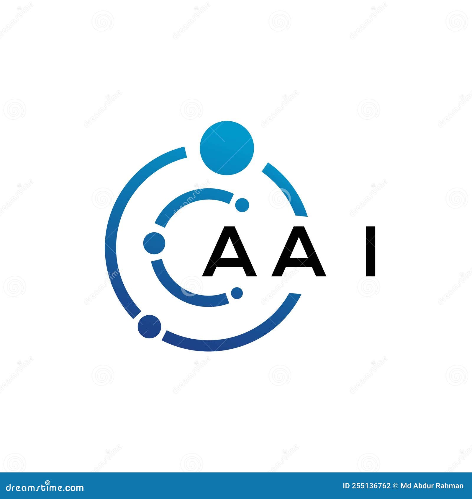 AAI Letter Logo Design On Black Background. AAI Creative Initials ...