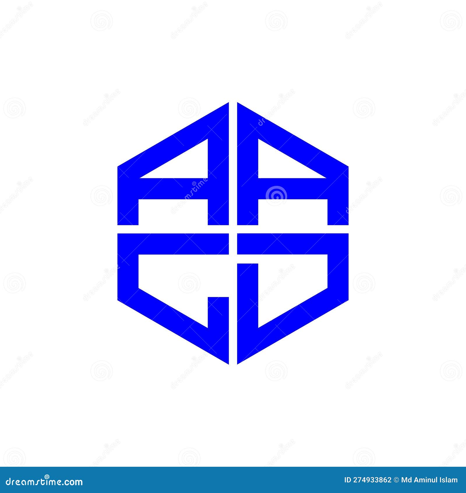 AALD Letter Logo Creative Design with Vector Graphic, Stock Vector ...