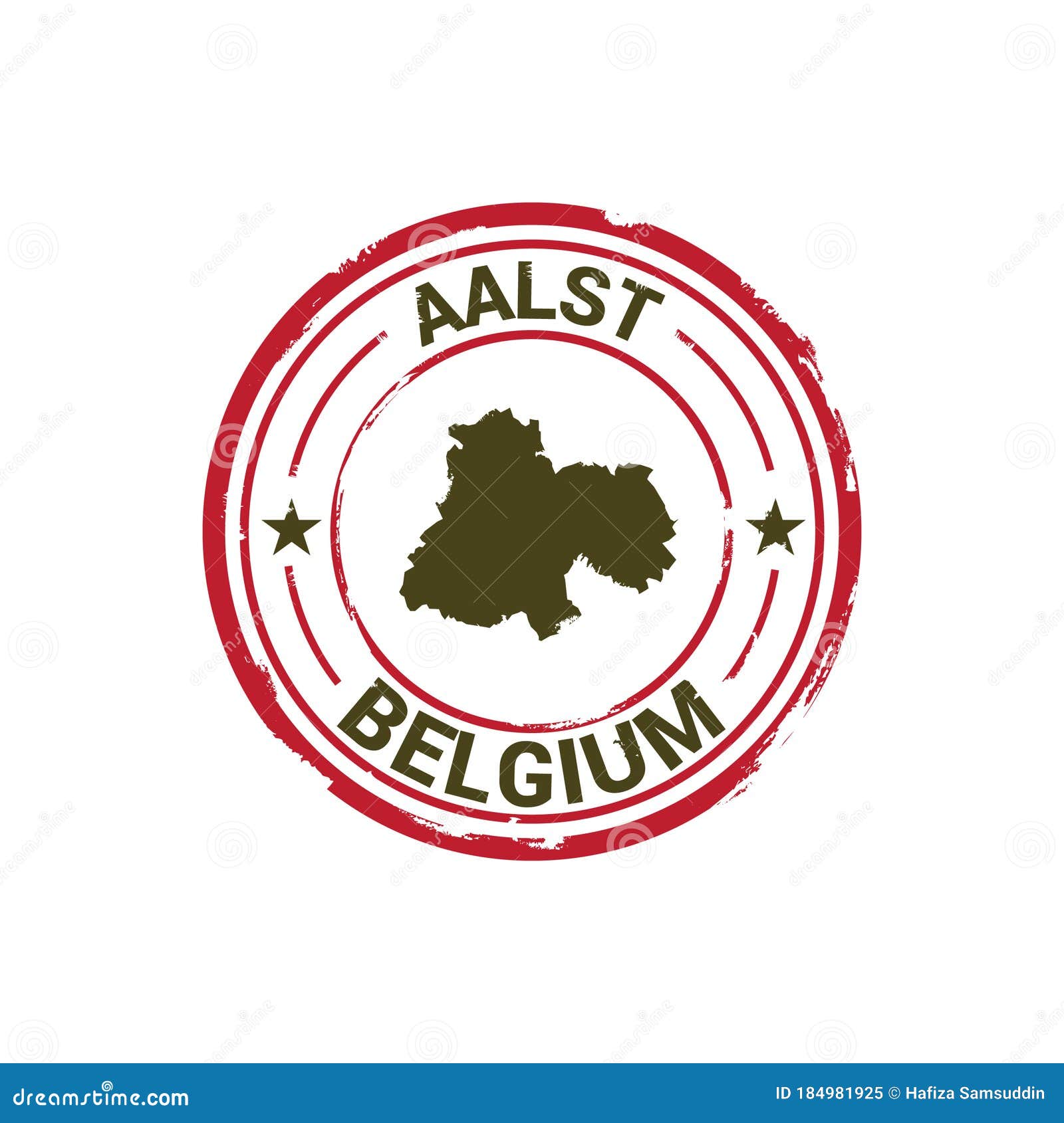 Aalst Of Belgium Flag Waving Isolated On White Background Stock ...