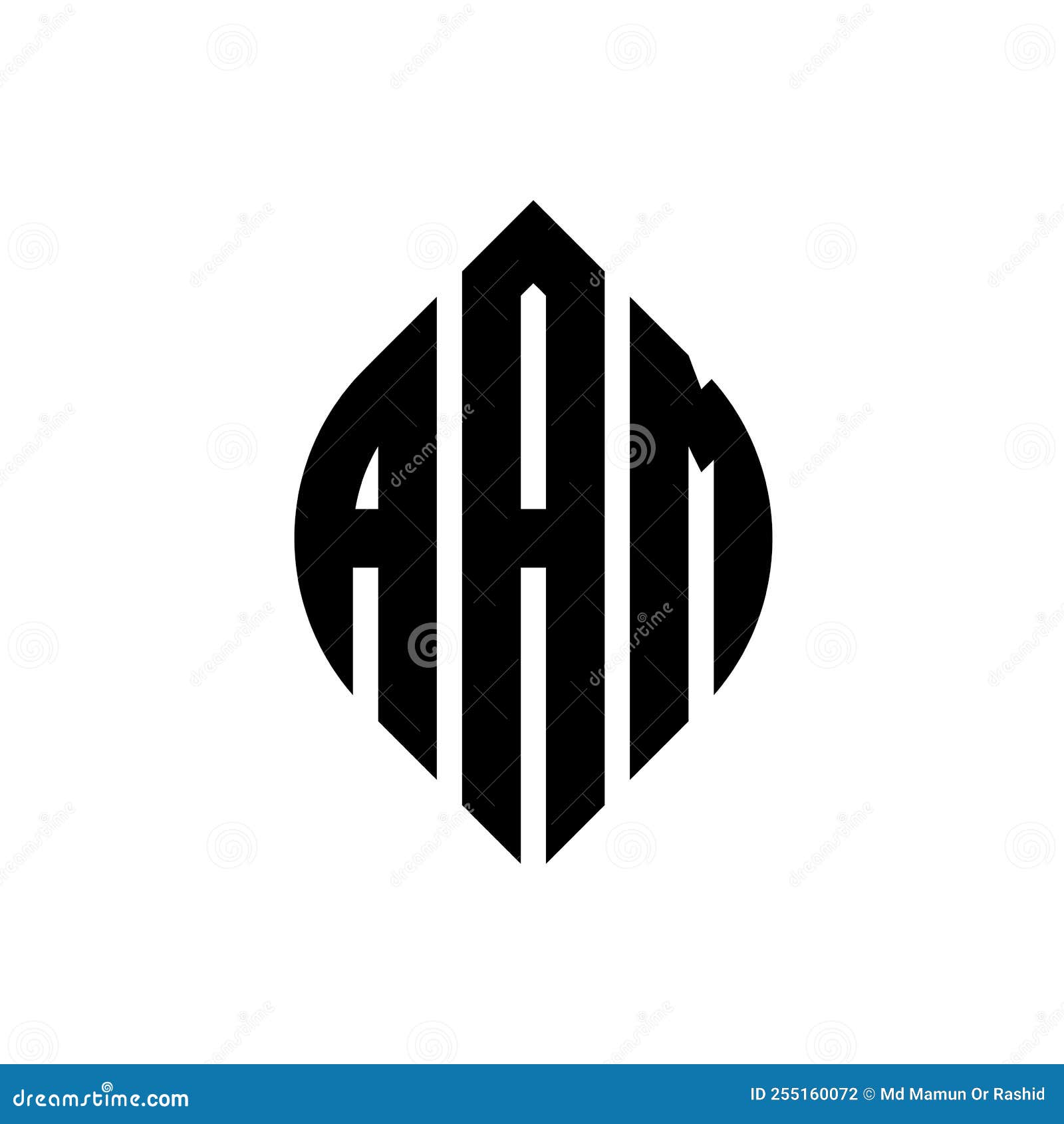 AAM Circle Letter Logo Design with Circle and Ellipse Shape. AAM ...