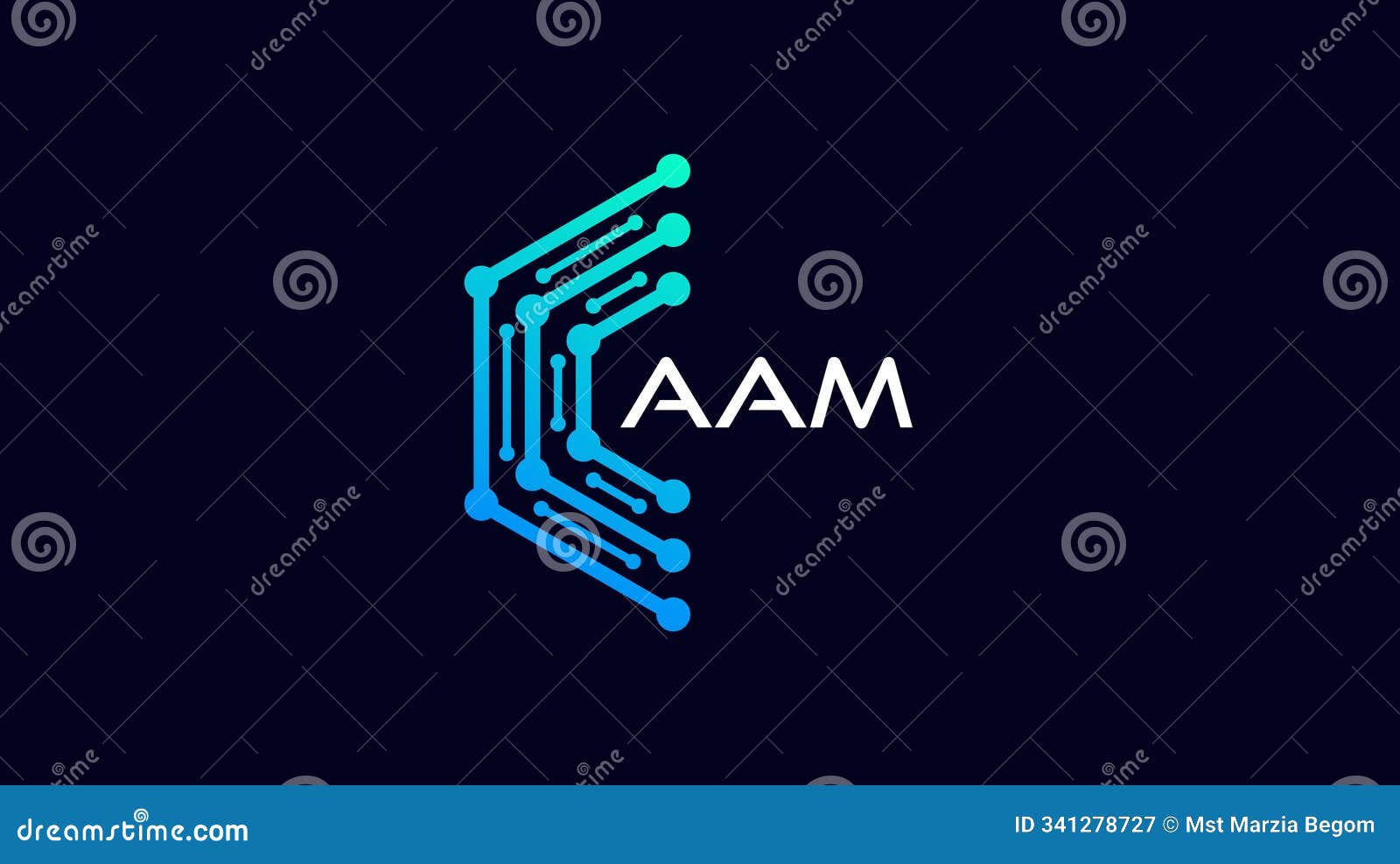 AAM Infinity Initial Letter Logo Icon Design Vector. Simple Letter ...