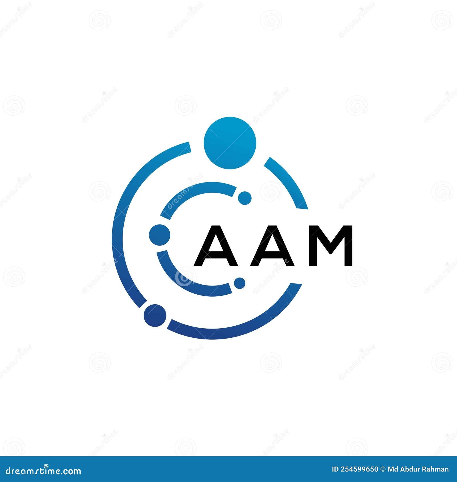 AAM Letter Logo Design On Black Background. AAM Creative Initials ...