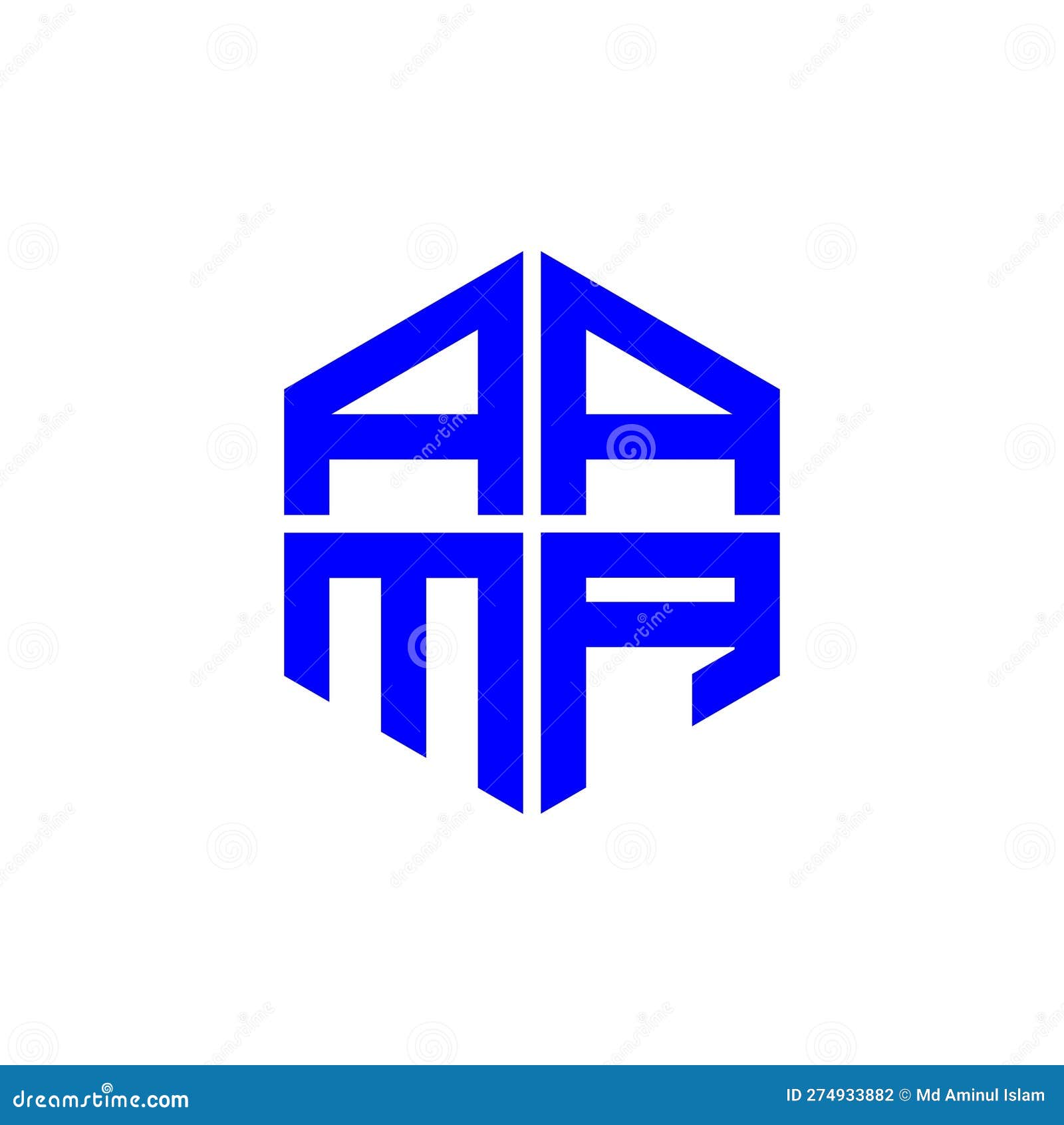 AAMA Letter Logo Creative Design with Vector Graphic, Stock Vector ...