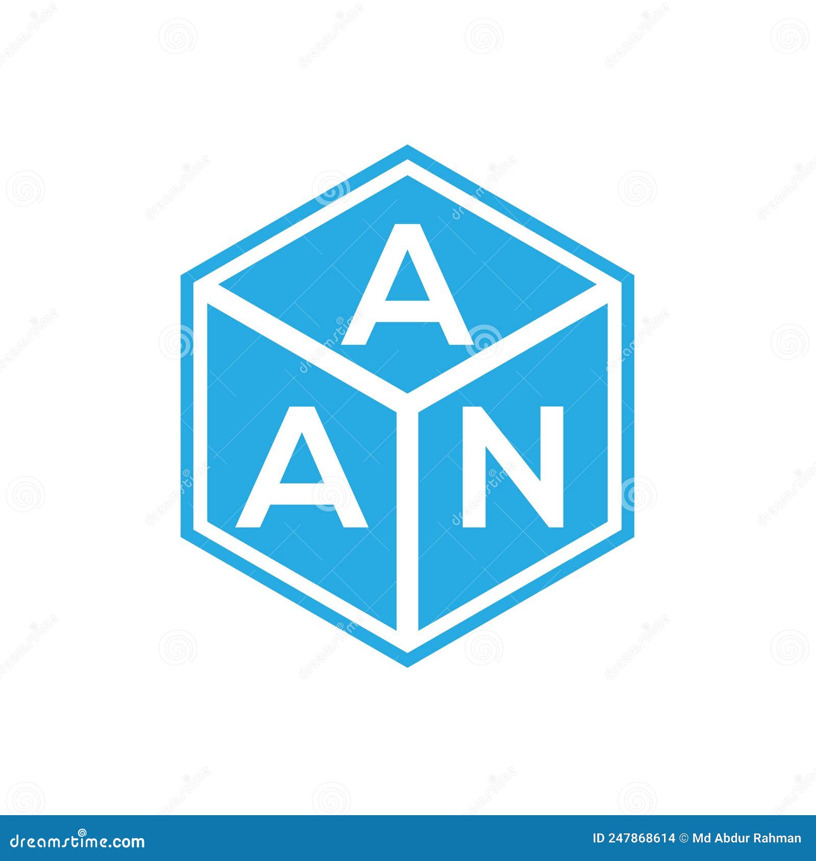 AAN Letter Logo Design On Black Background. AAN Creative Initials ...