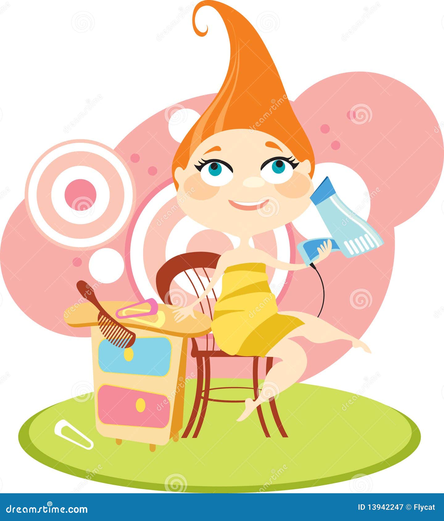 Aan zich de kapper vector illustratie. Illustration of ...