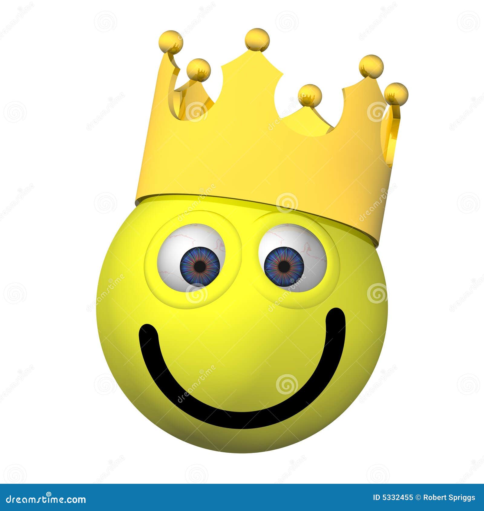 Aanbiddelijke Koning Smiley Stock Illustratie - Illustration of ...