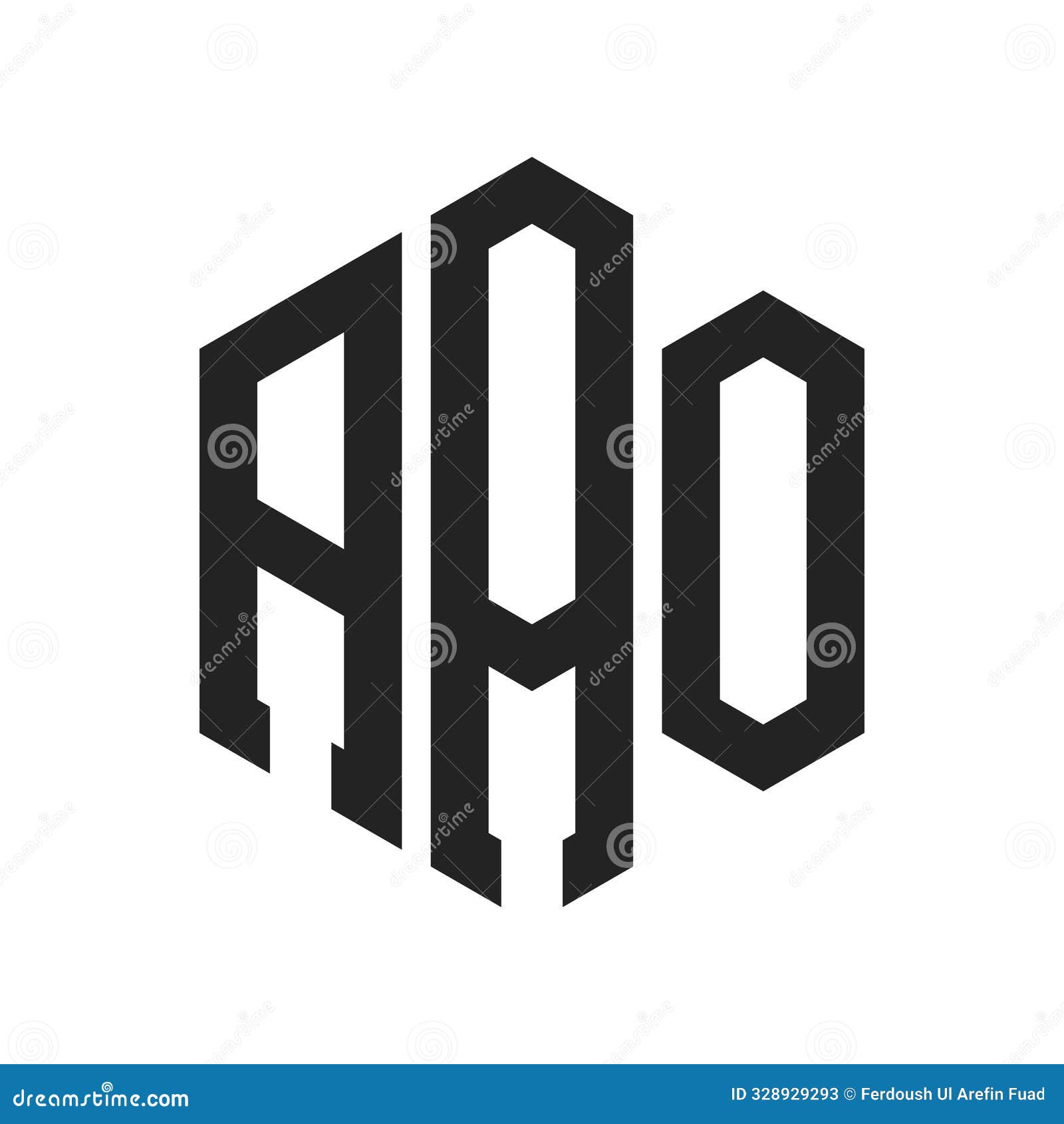AAO Logo Design. Initial Letter AAO Monogram Logo Using Hexagon Shape ...