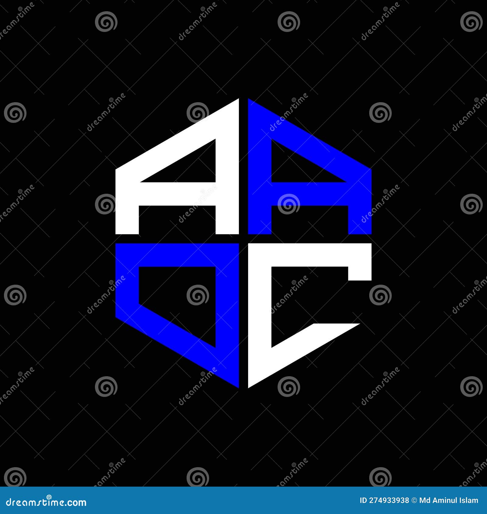 AAOC Letter Logo Creative Design with Vector Graphic, Stock Vector ...