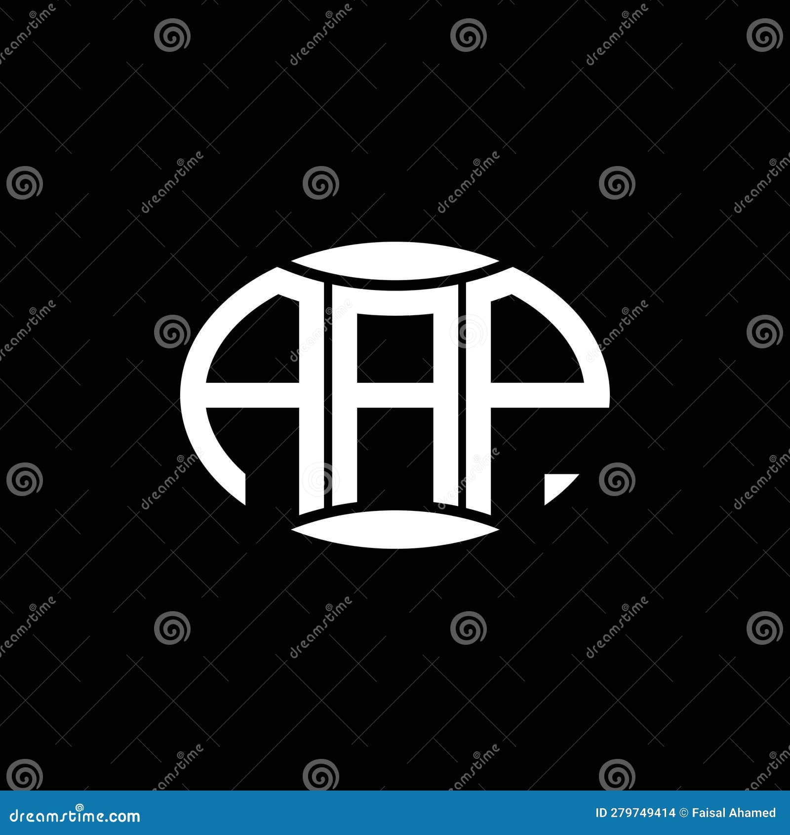 AAP Abstract Monogram Circle Logo Design on Black Background. AAP ...