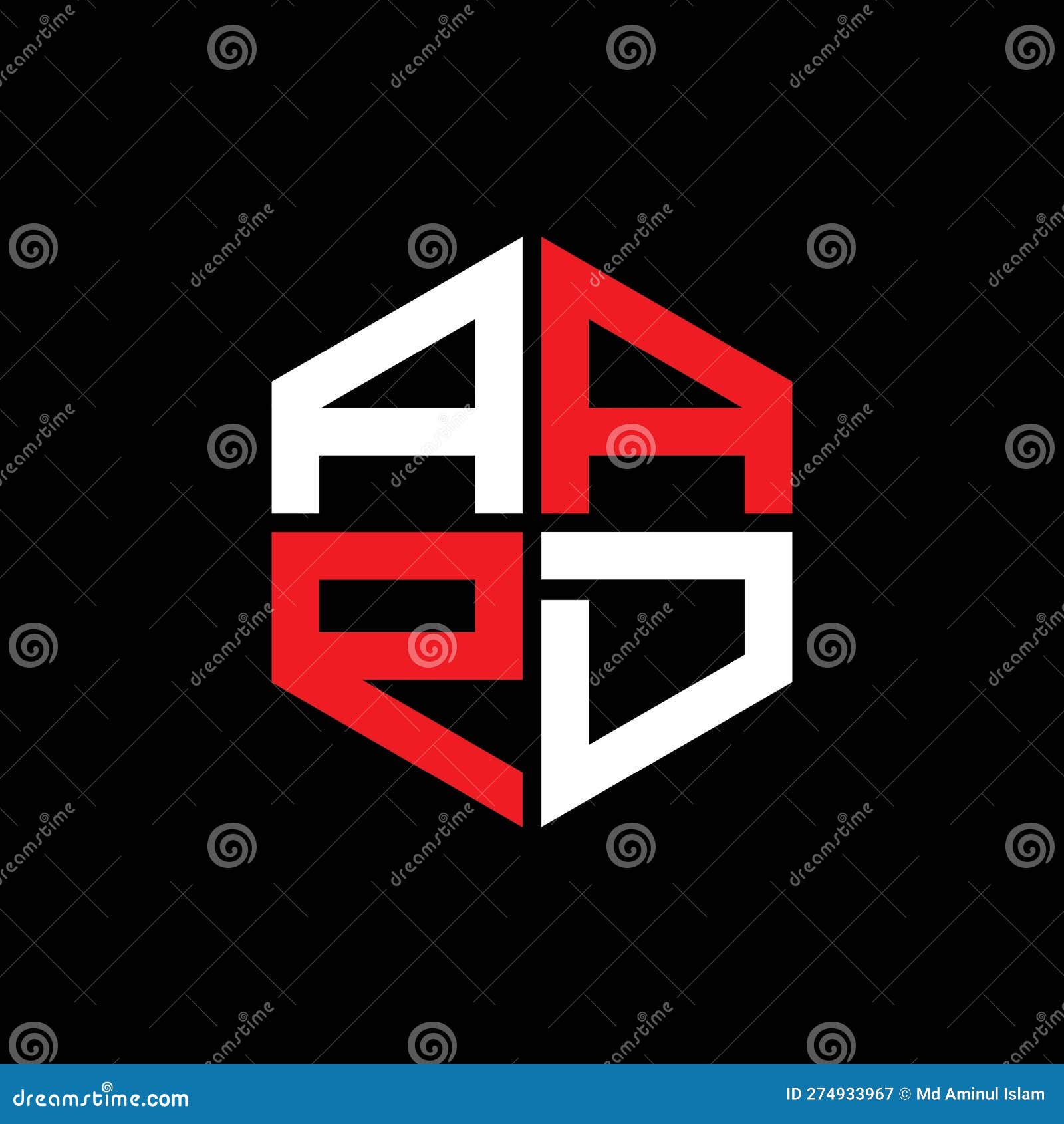 AAPD Letter Logo Creative Design with Vector Graphic, Stock Vector ...