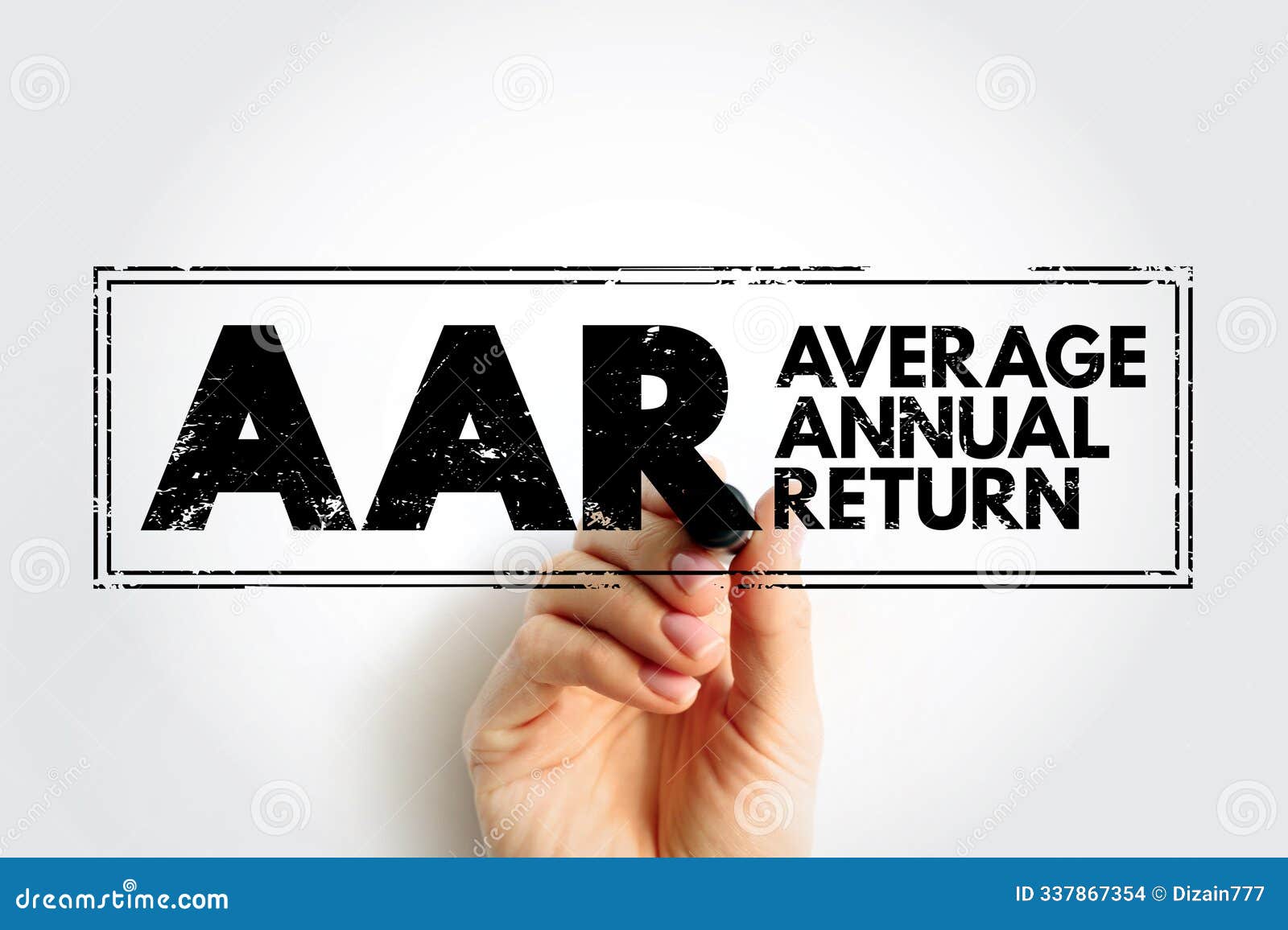 AAR - Average Annual Return Acronym Text Stamp, Business Concept ...