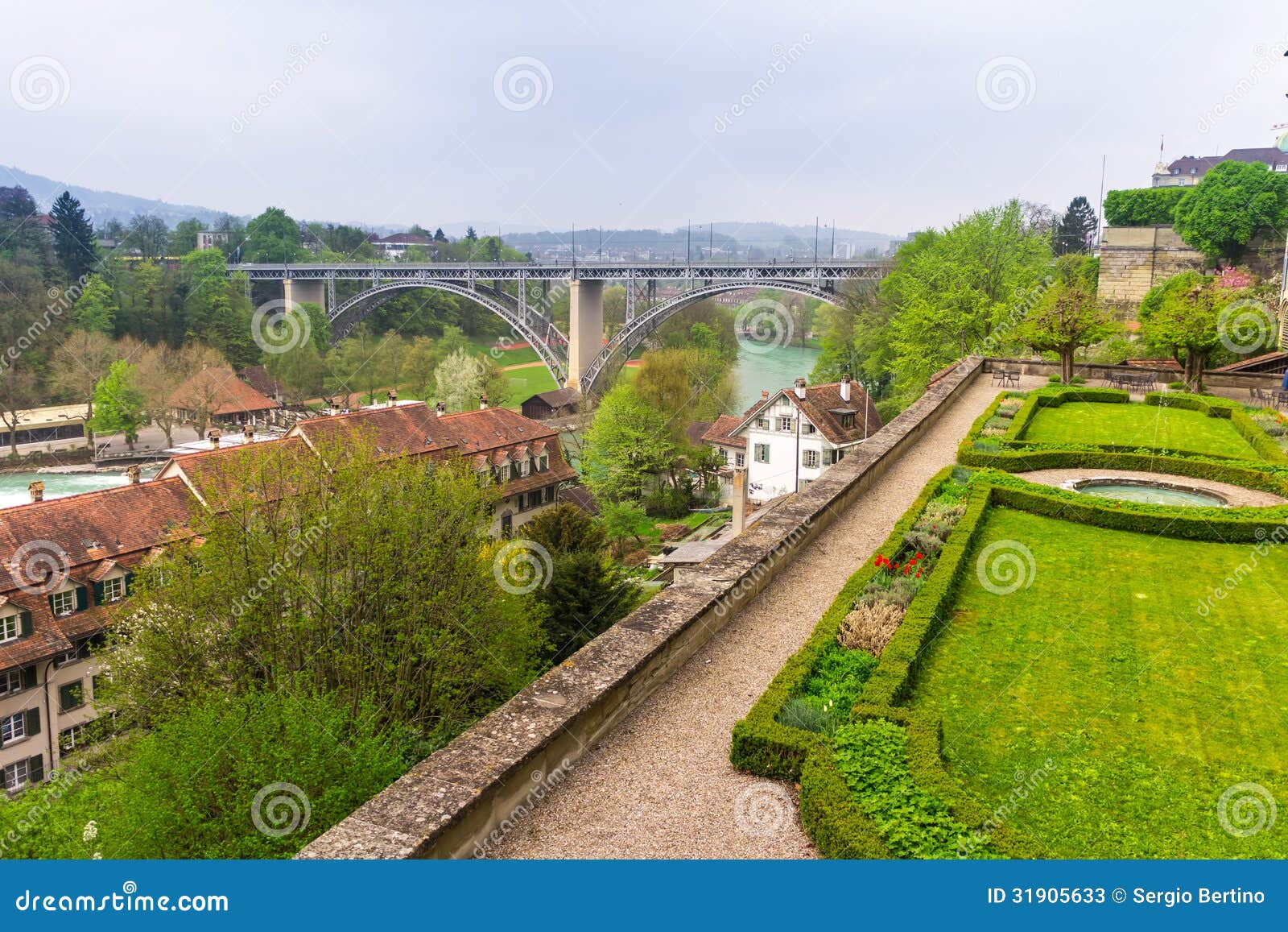 Aar river in city of Berne stock image. Image of landscaped - 31905633