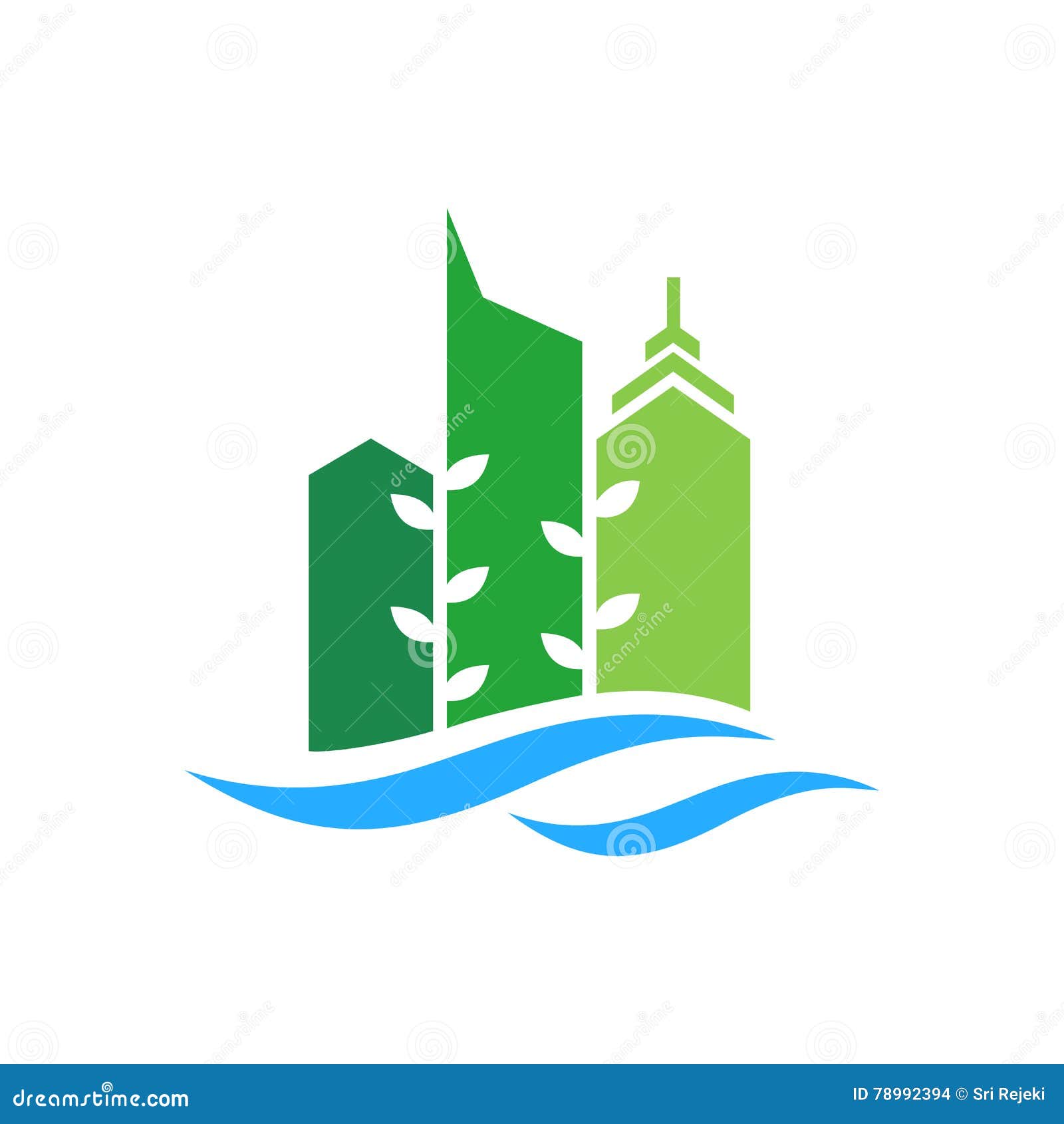 Aard Stedelijke Stad Het Symbool Van Onroerende Goederen Vector ...