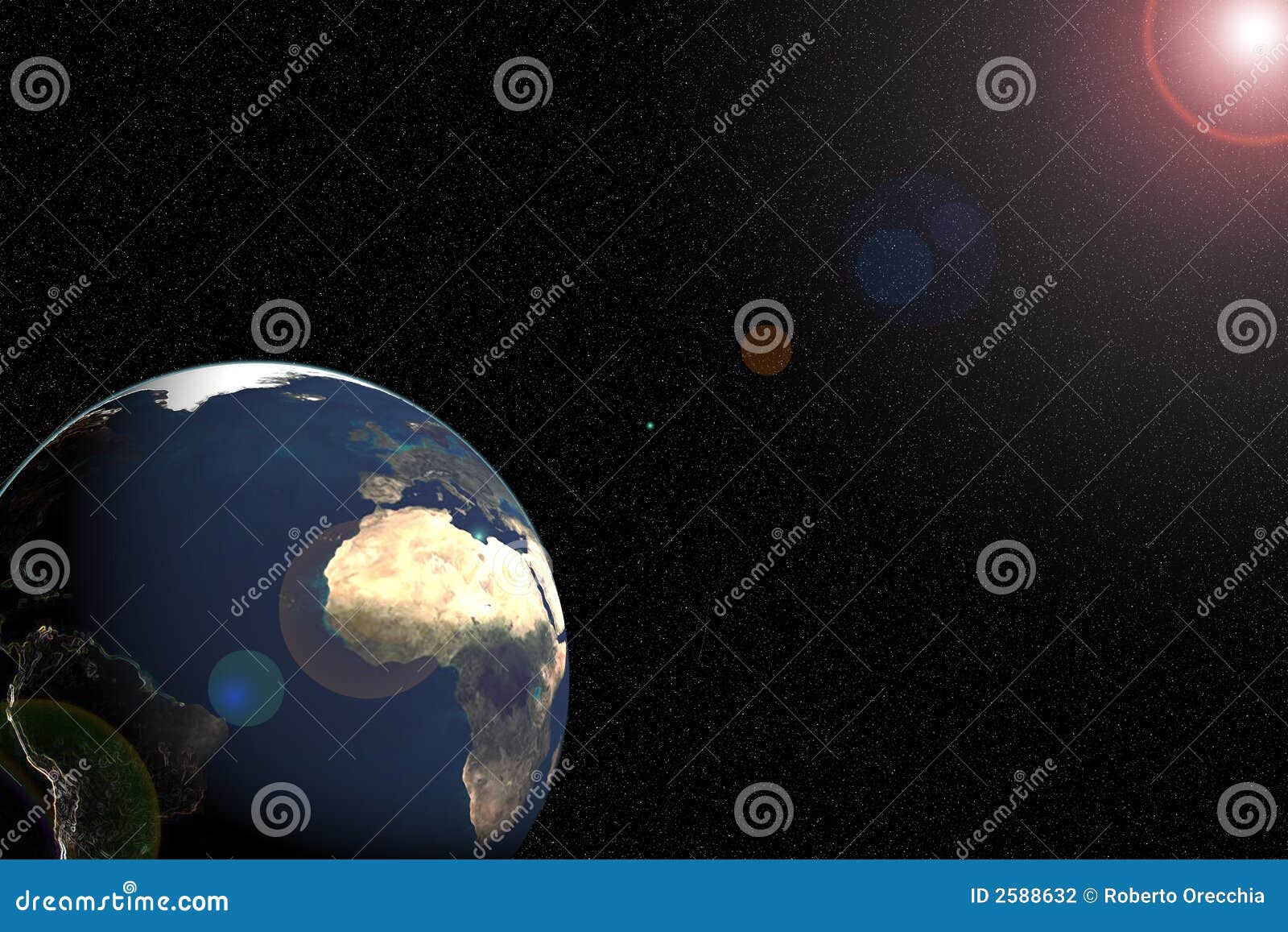 Aarde & zon stock illustratie. Illustration of geproduceerd - 2588632