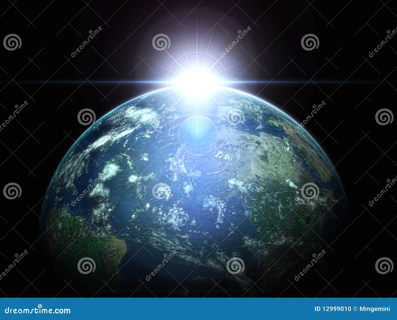 Aarde en zon stock foto. Image of planeet, ster, glans - 12999010