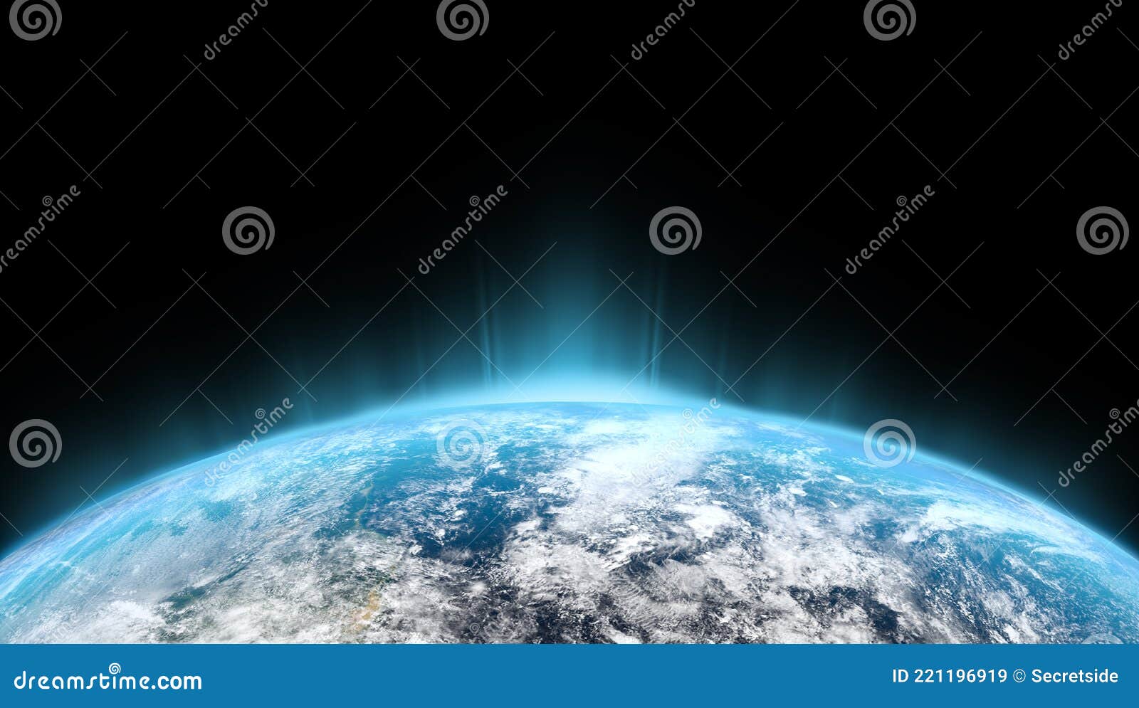 Aarde Gezien Vanuit De Ruimte in Een Baan Om De Aarde Stock Illustratie ...