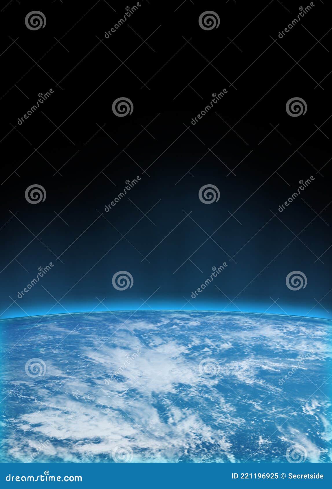 Aarde Gezien Vanuit De Ruimte in Een Baan Om De Aarde Stock Illustratie ...