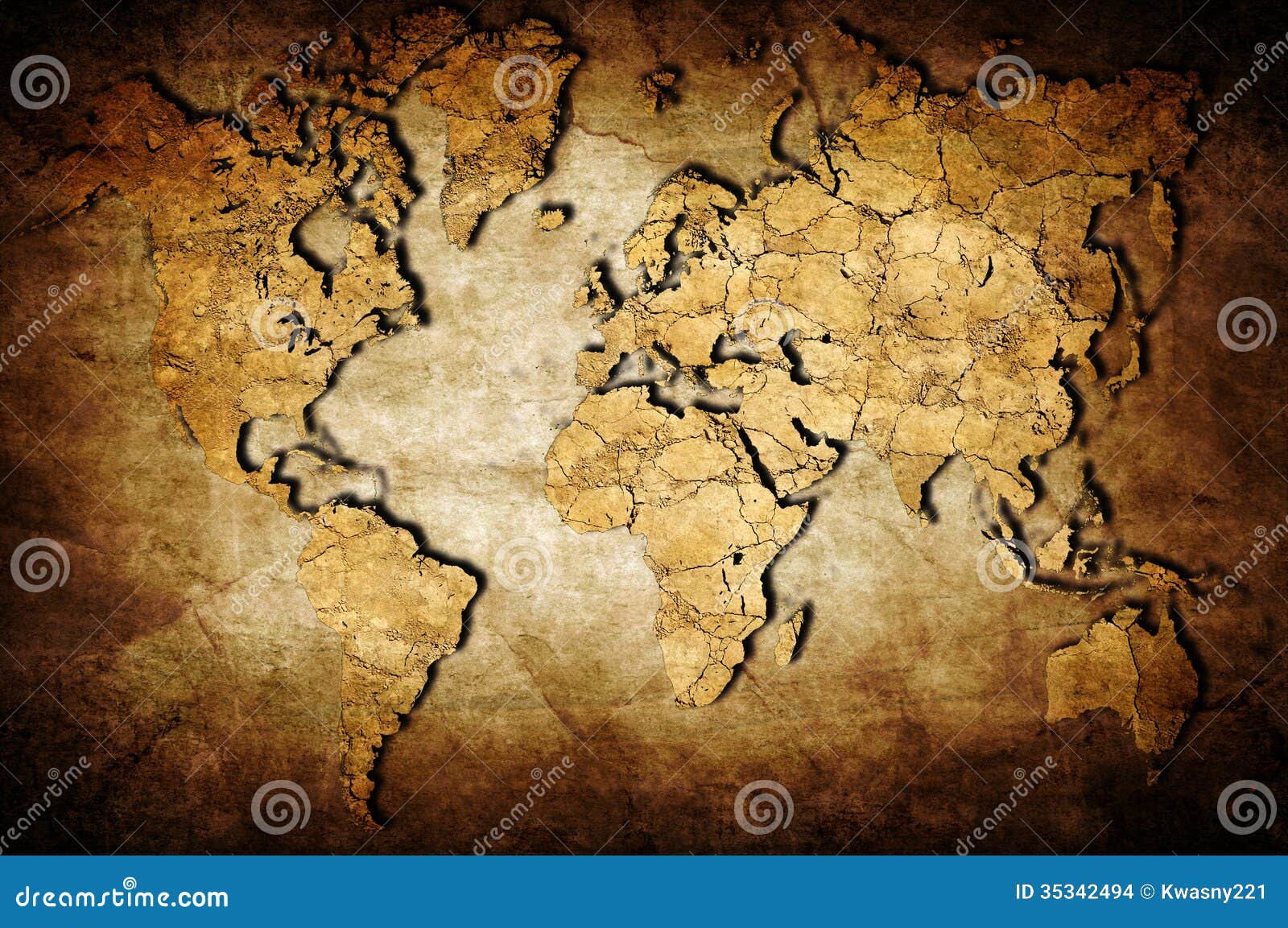 Aarde Map stock illustratie. Illustration of illustratie - 35342494