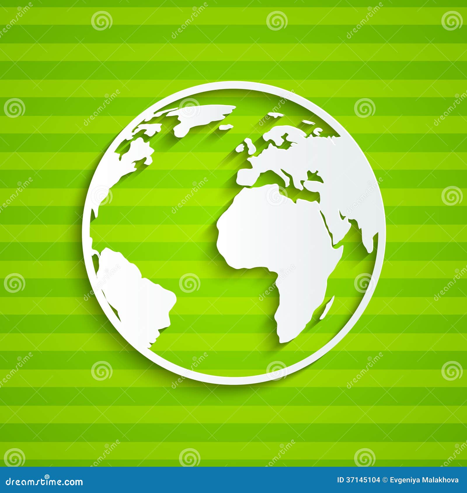 Aarde Op Groene Achtergrond Vector Illustratie - Illustration of ...