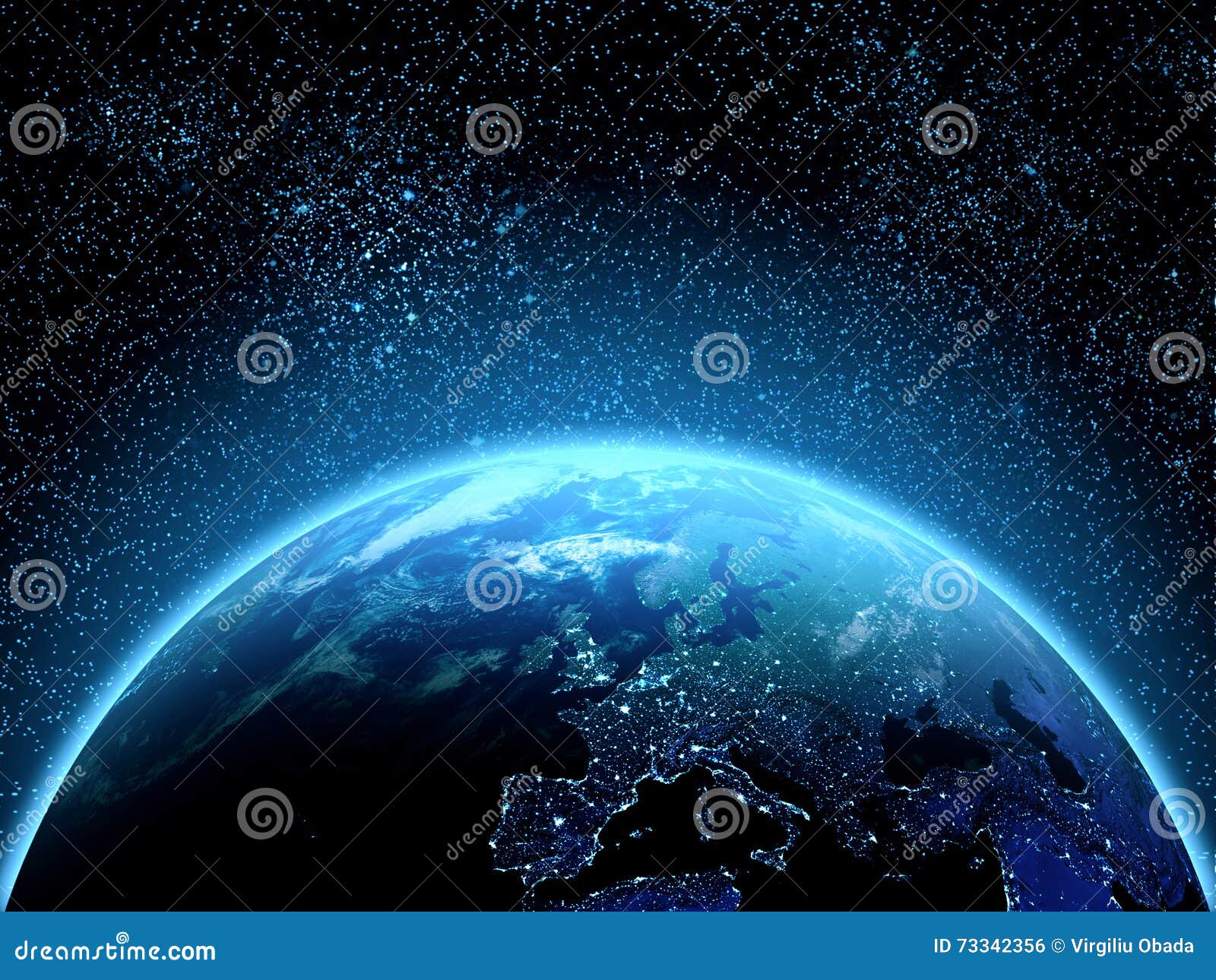 Aarde Van Ruimte Wordt Gezien Die Stock Foto - Image of kleur, verlicht ...