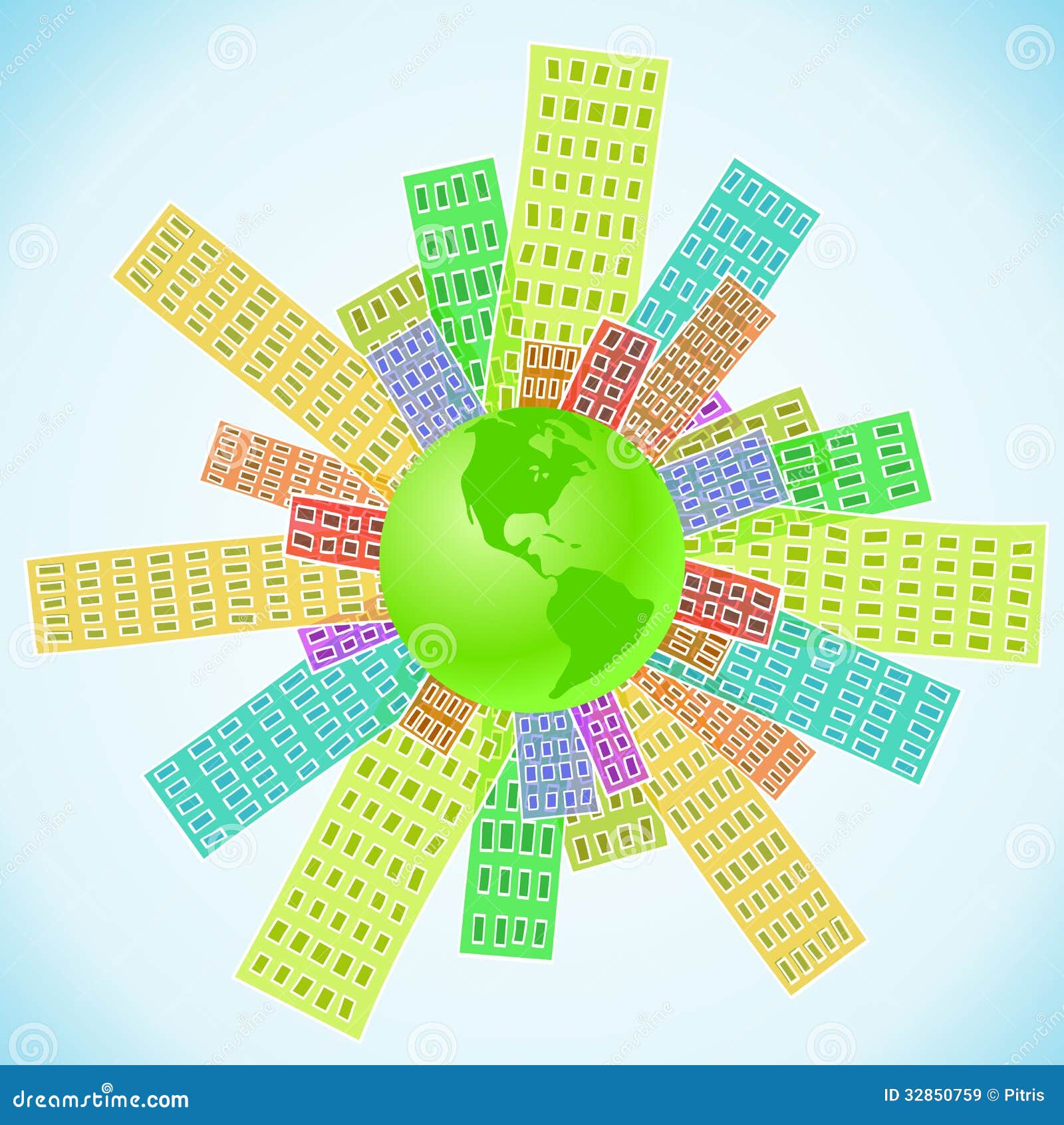 Aarde - Wereldbevolking, Menselijk Effect Vector Illustratie ...