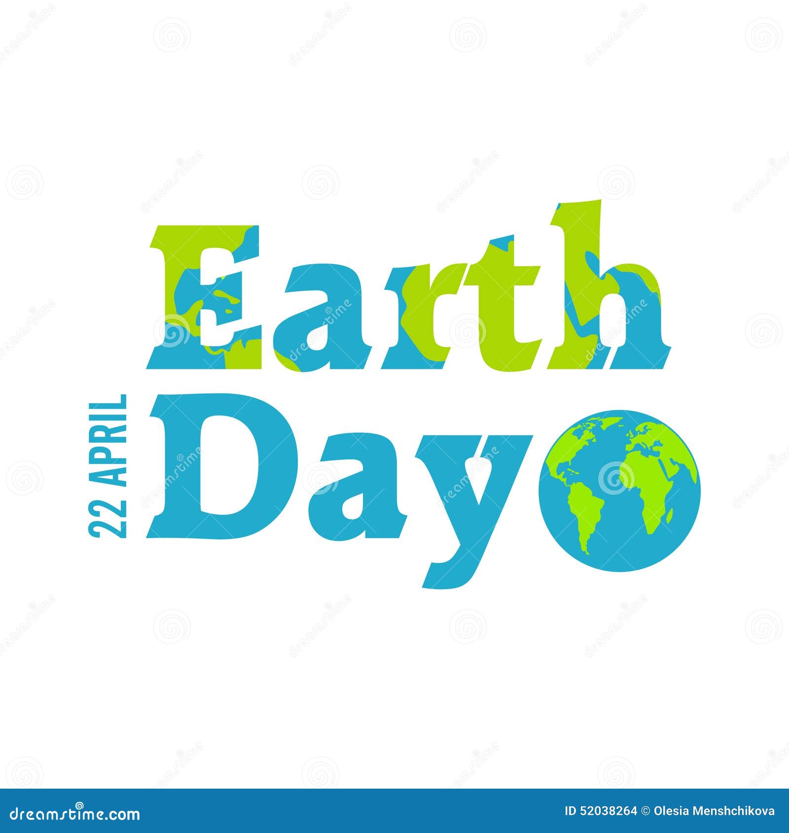 Aardedag in Blauw Vector Illustratie Vector Illustratie - Illustration ...