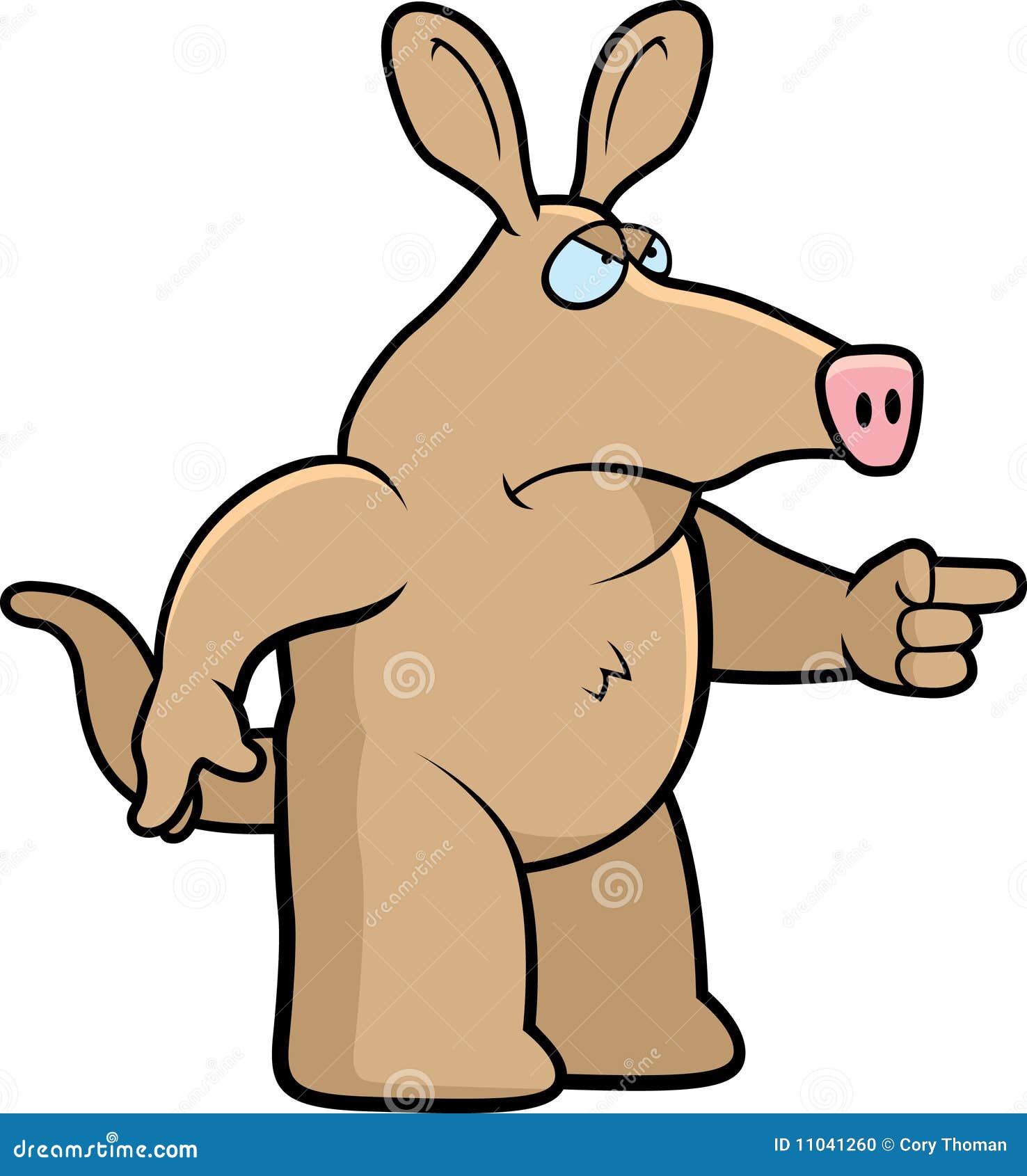 Aardvark Angry stock vector. Illustration of vector, blaming - 11041260