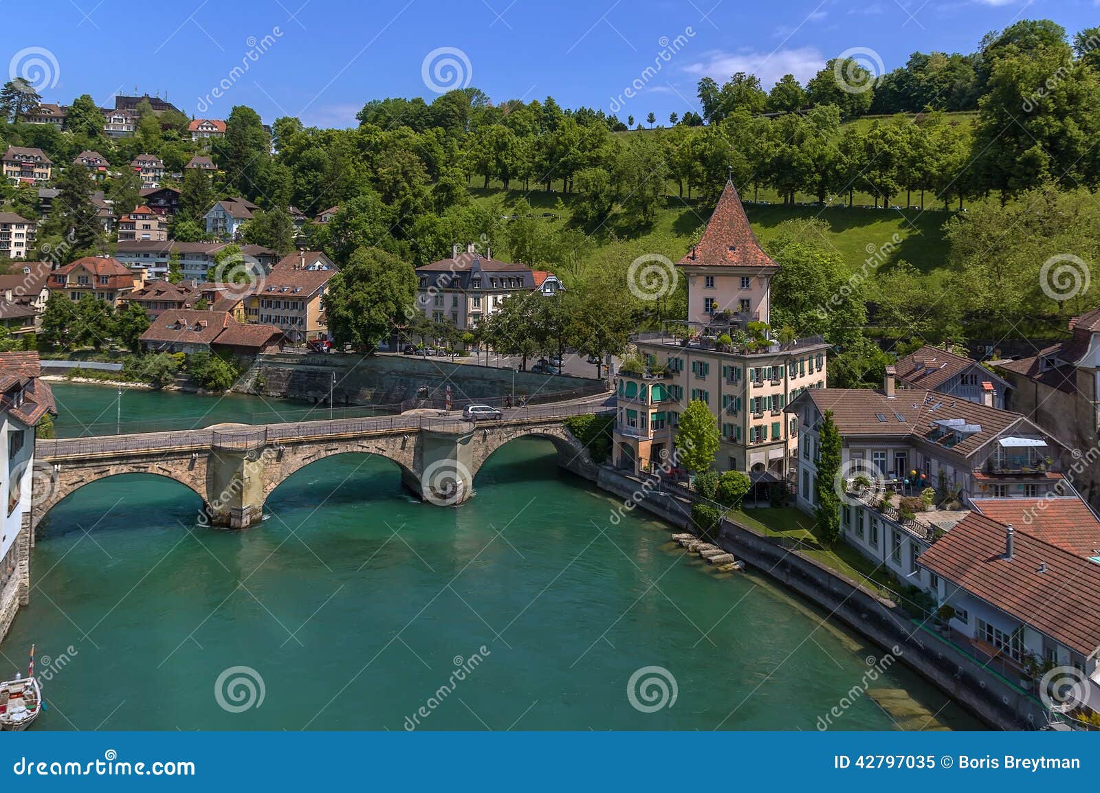 Aare Fluss, Bern stockbild. Bild von fliese, europäisch - 42797035