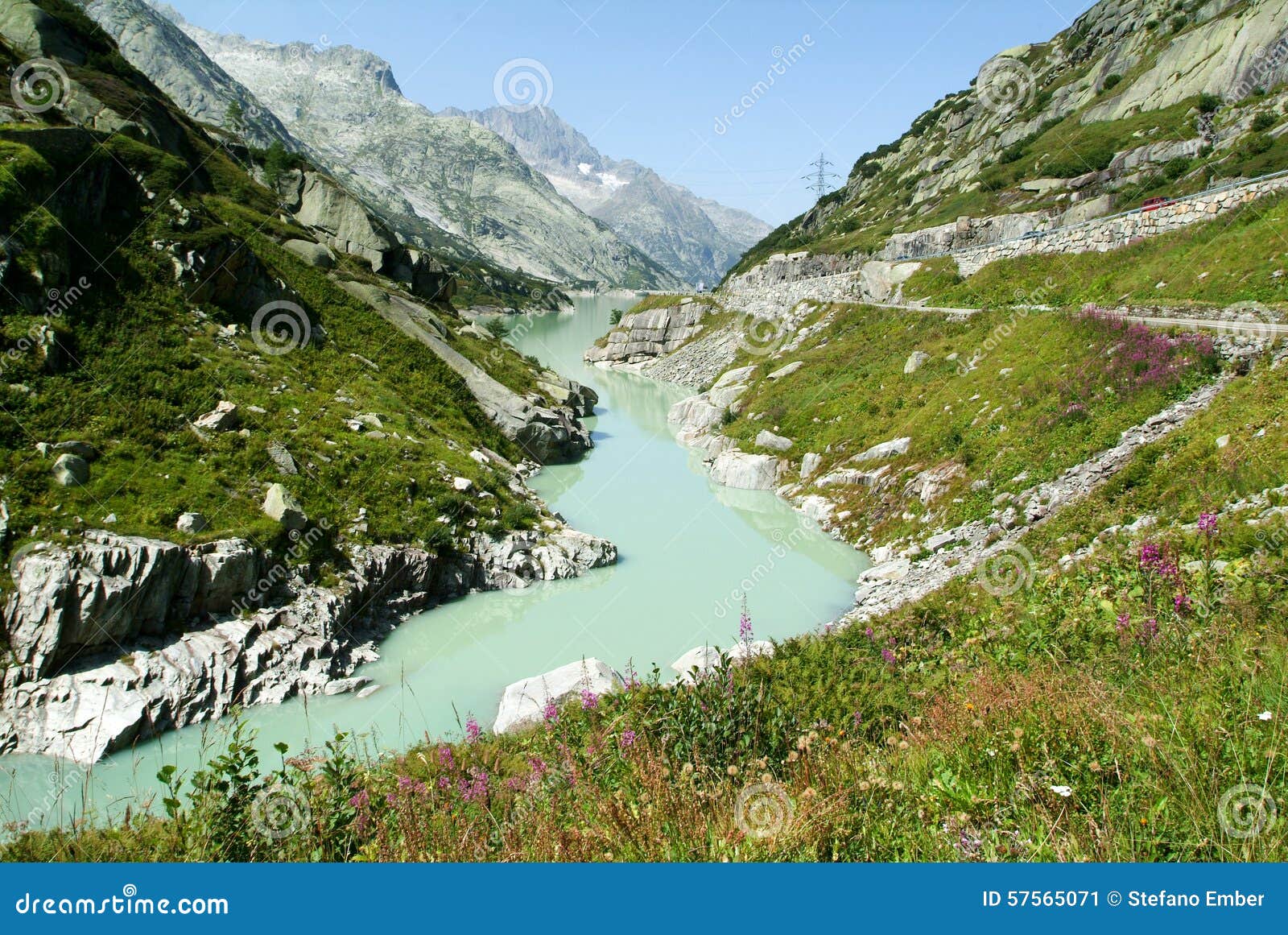 Aare River Near Grimsel Pass Stock Image - Image of mountains, lake ...