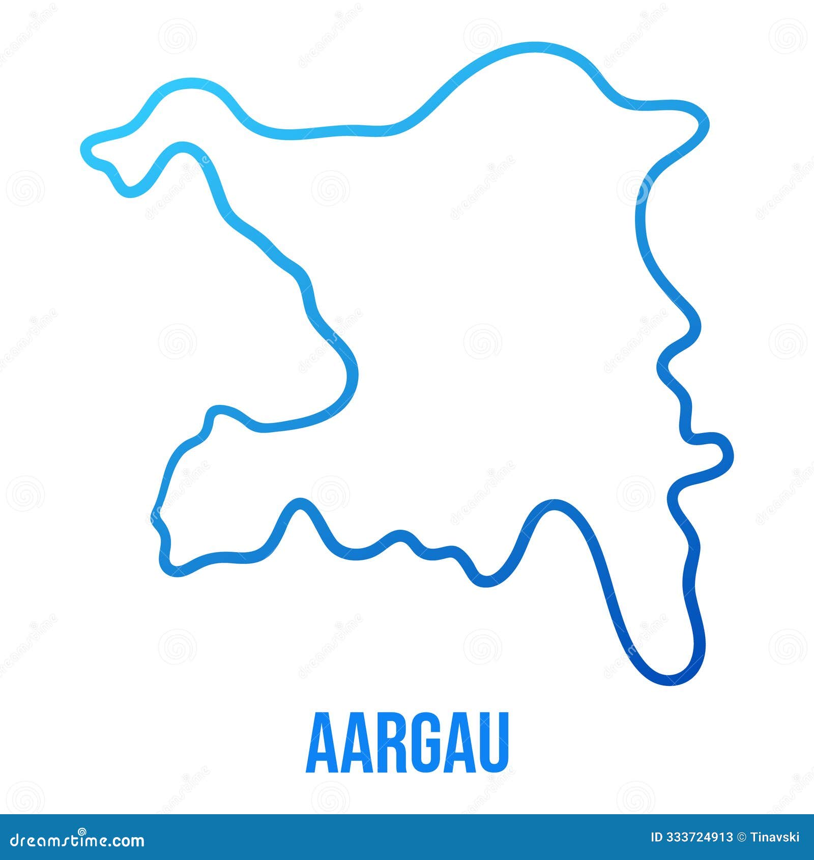 Aargau Canton of Switzerland Abstract Map Stock Illustration ...