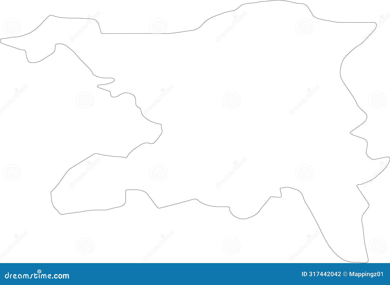 Aargau Switzerland Outline Map Stock Illustration - Illustration of ...